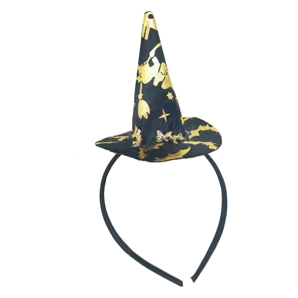 Hwkond Halloween Witch Hats, Halloween Decoration Witch Headband Witch ...