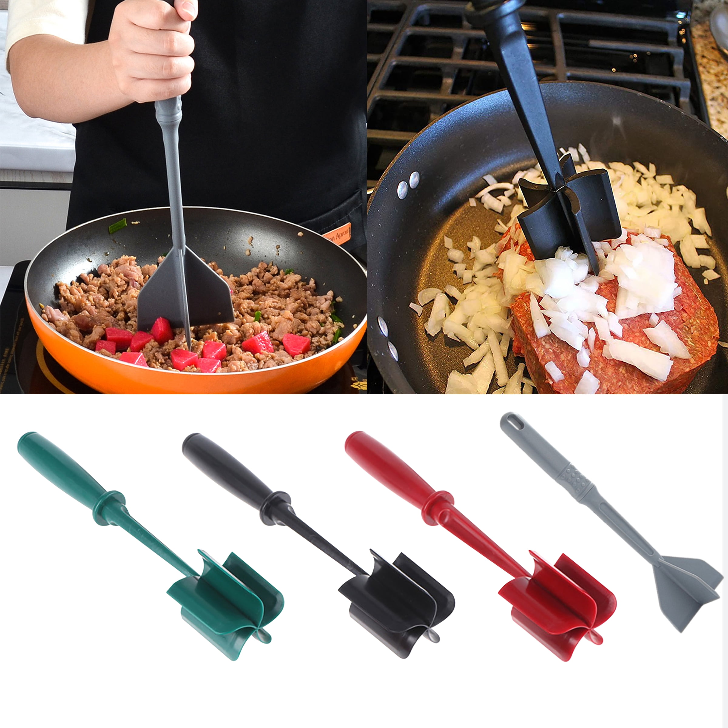 Hwkond Meat Grinder Manual Hamburger Meat Chopper Stirrer With 4 Curve ...