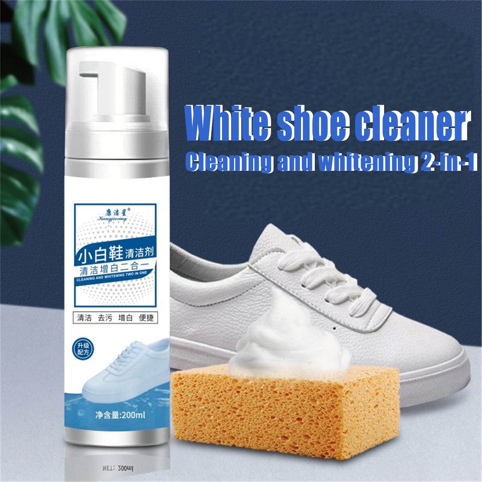 Hwkond Shoe Cleaner Kit Small White Shoe Cleaner Foam Dry Cleaner ...