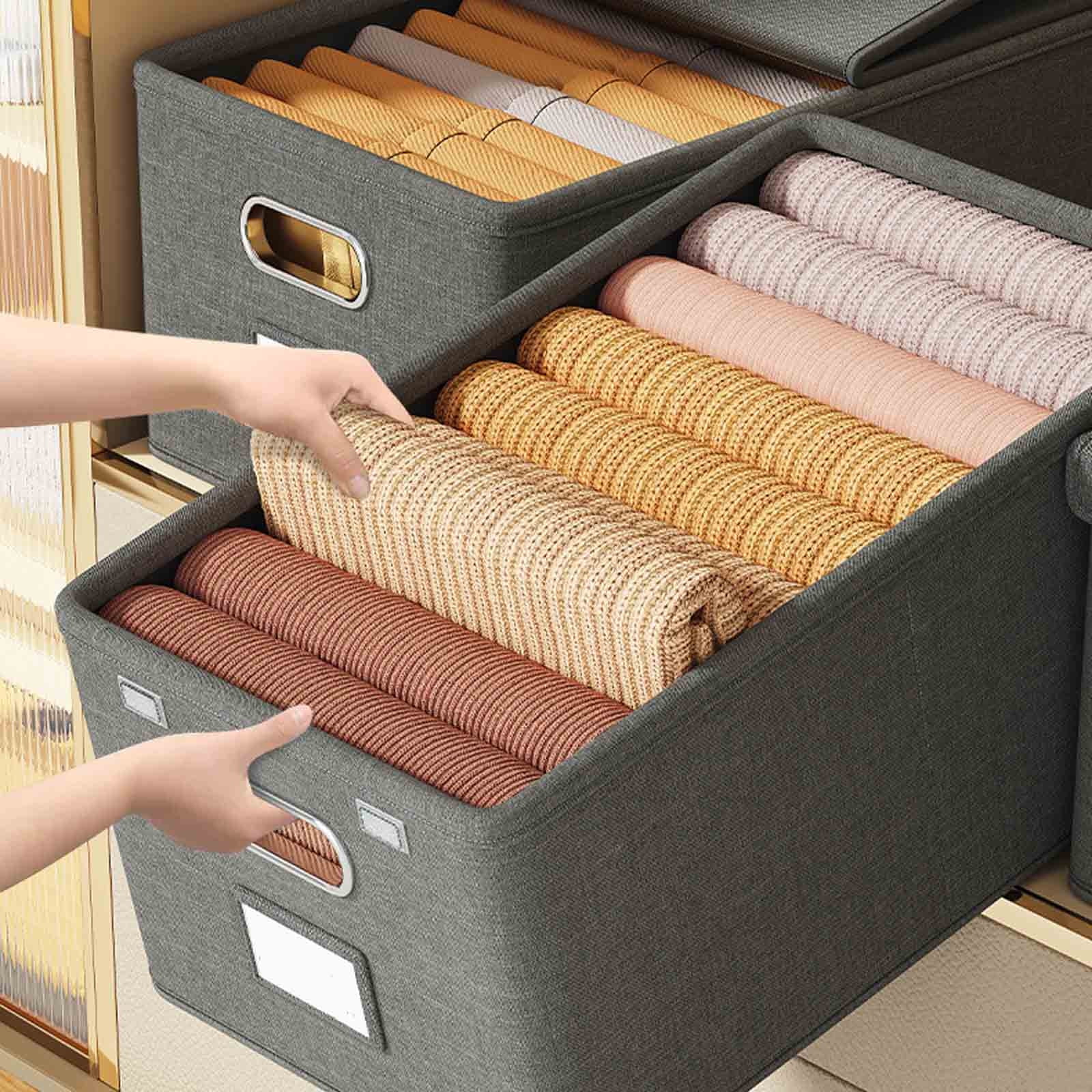 Hwkond Storage And Organization Folding Integrated Cover Storage Box ...
