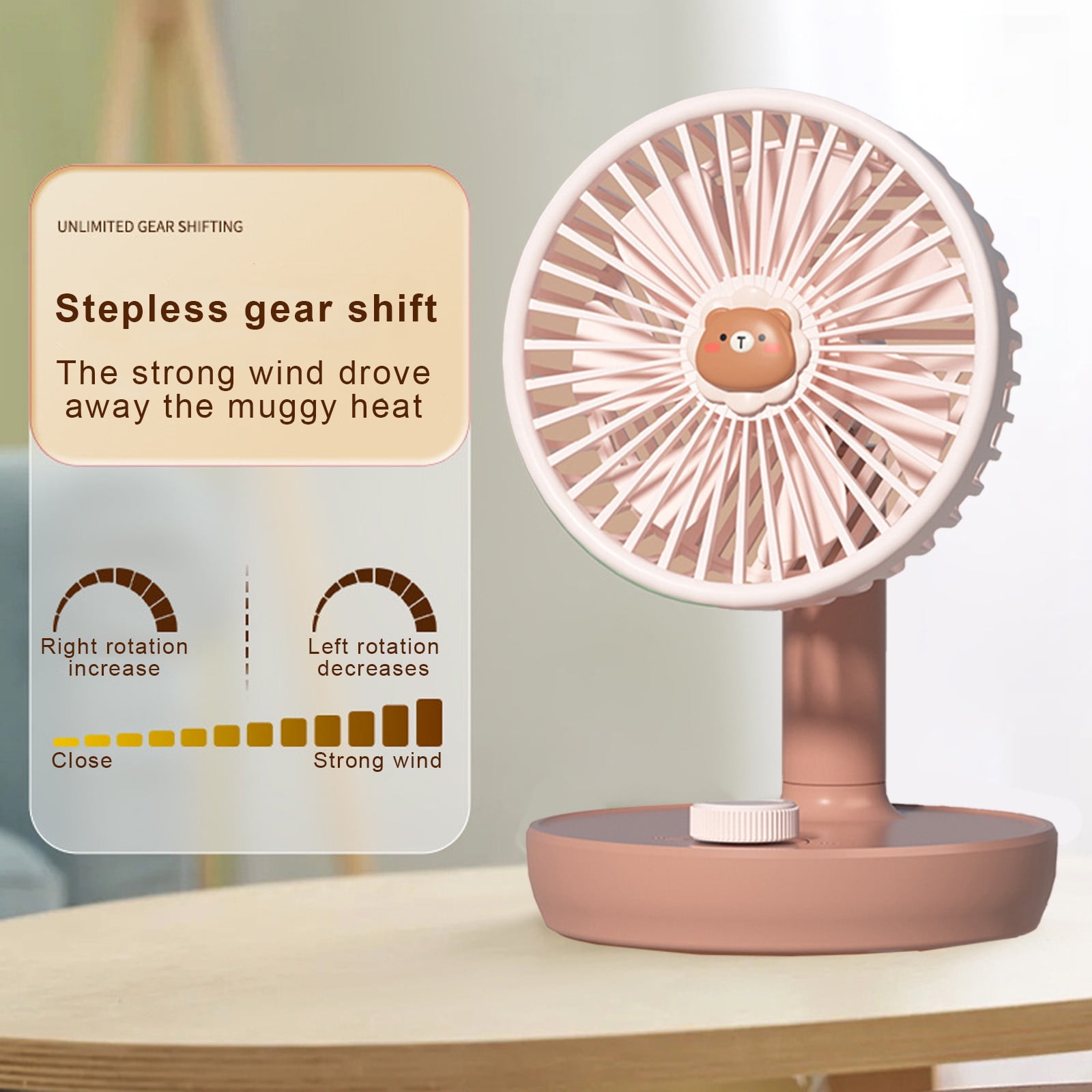 Hwkond Table Fan Mini Desktop Silent Fan Large Wind Advanced Design Hot ...