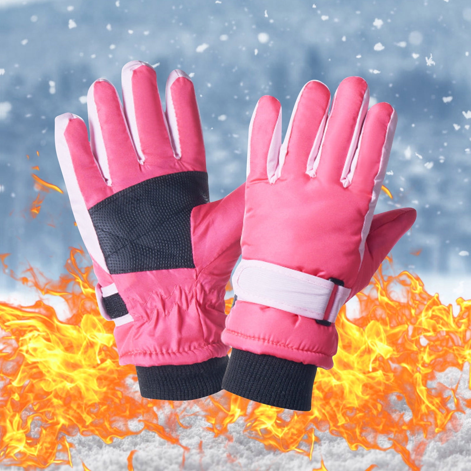 Hwkond Thermal Gloves for Girl Toddler Kids Boys Girls Gloves Winter ...