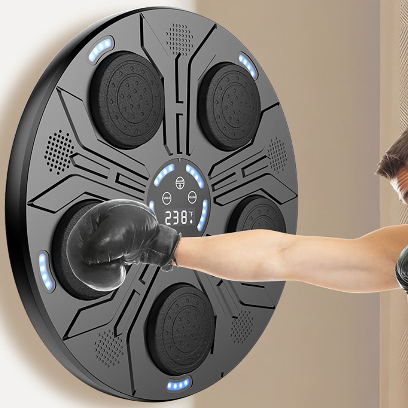Hwkond Wall-Mounted Punching Trainer, Smart Music Boxing Machine ...