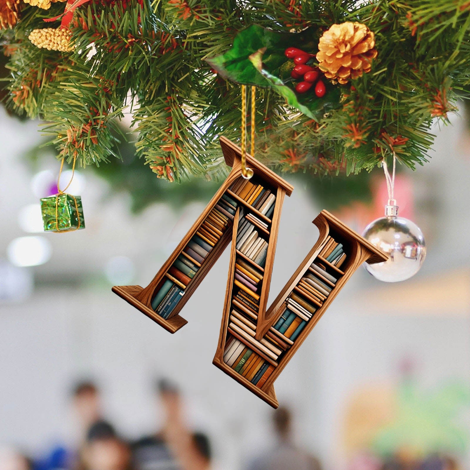 Hwmodou Christmas Letter Decorations 2D Acrylic Christmas Cute Double ...