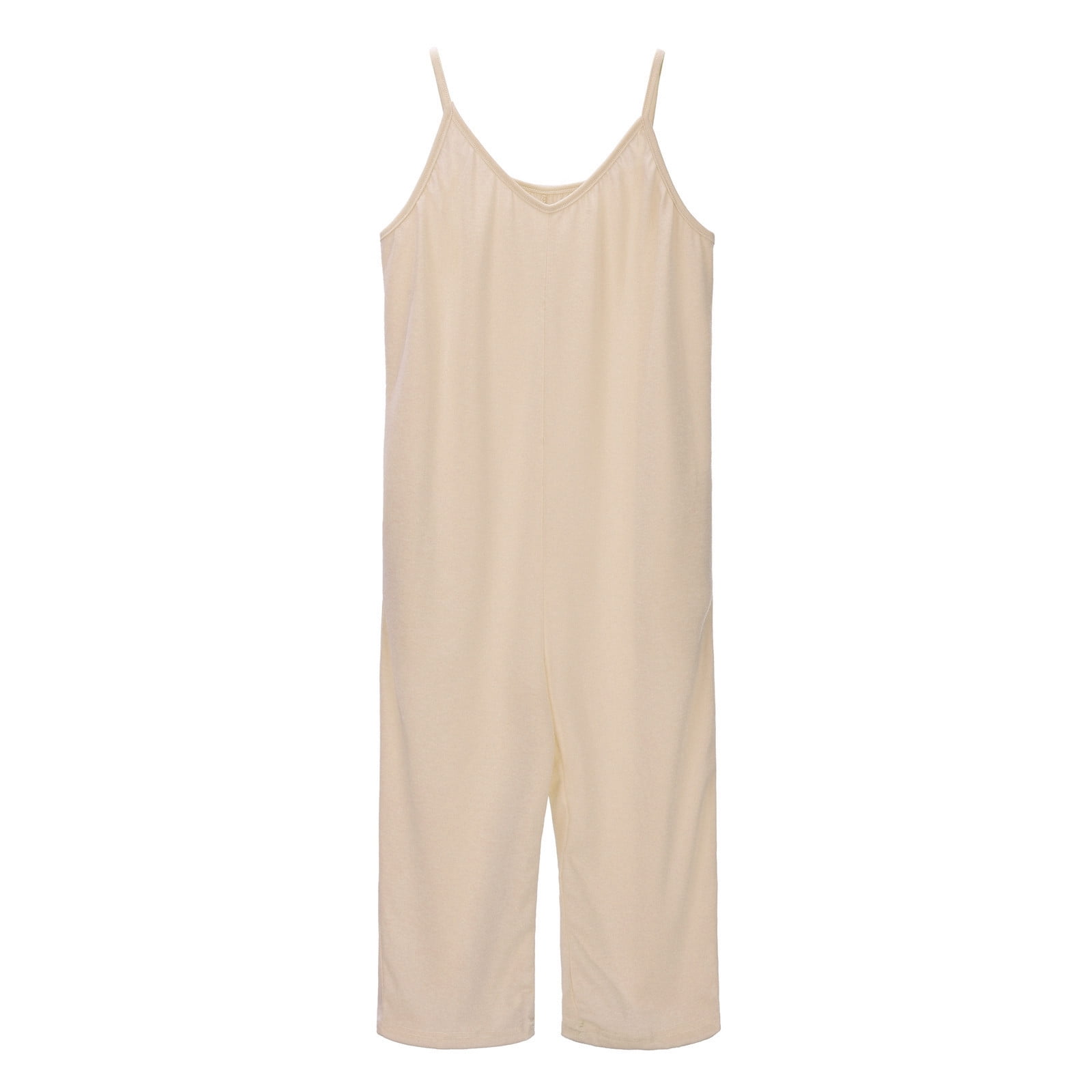 Wxolcjlv Girls Fashion Solid Color Casual Romper Sleeveless Long Pants ...