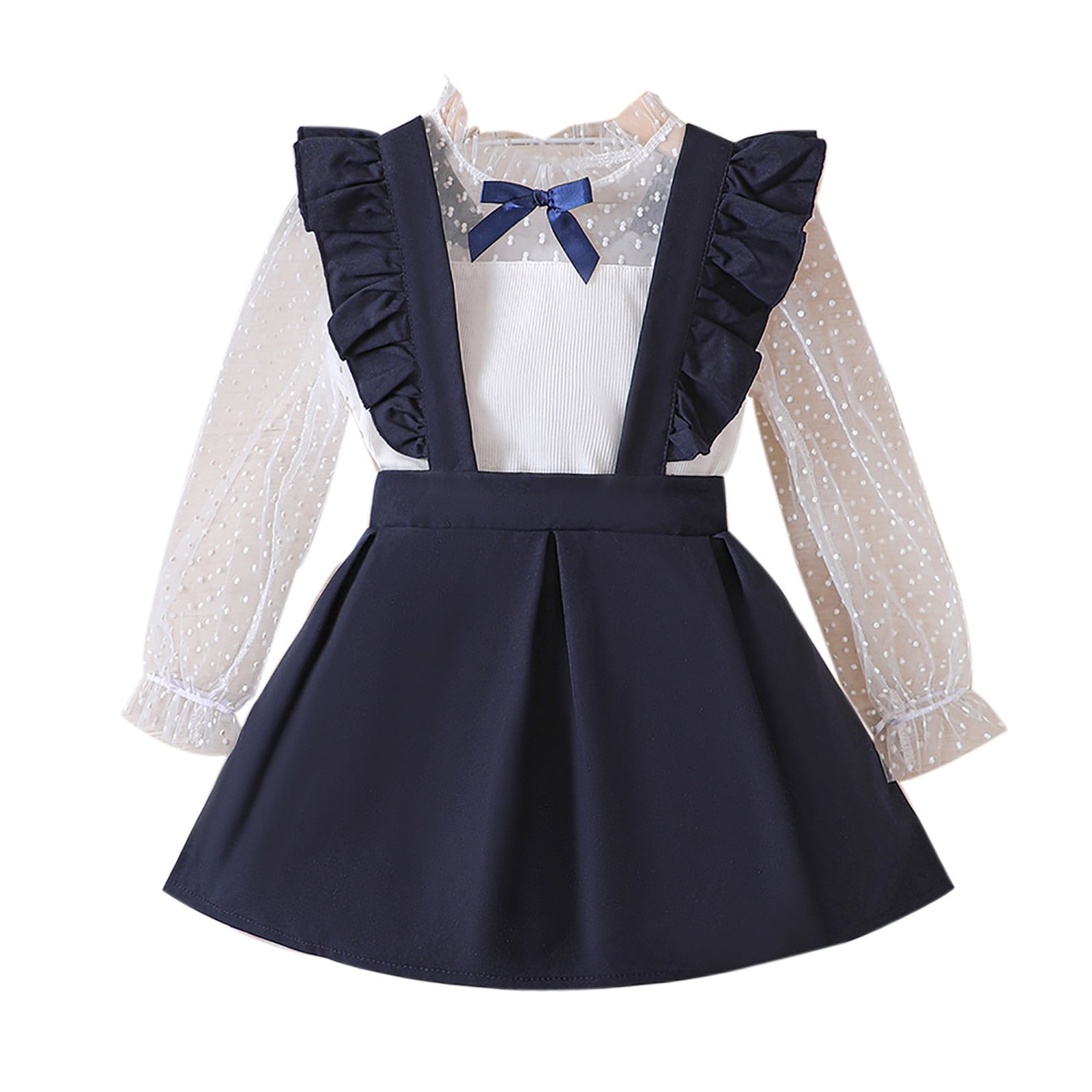 Hwmodou Little Children Outfits Girls Long Sleeve Prints Dress Dance ...