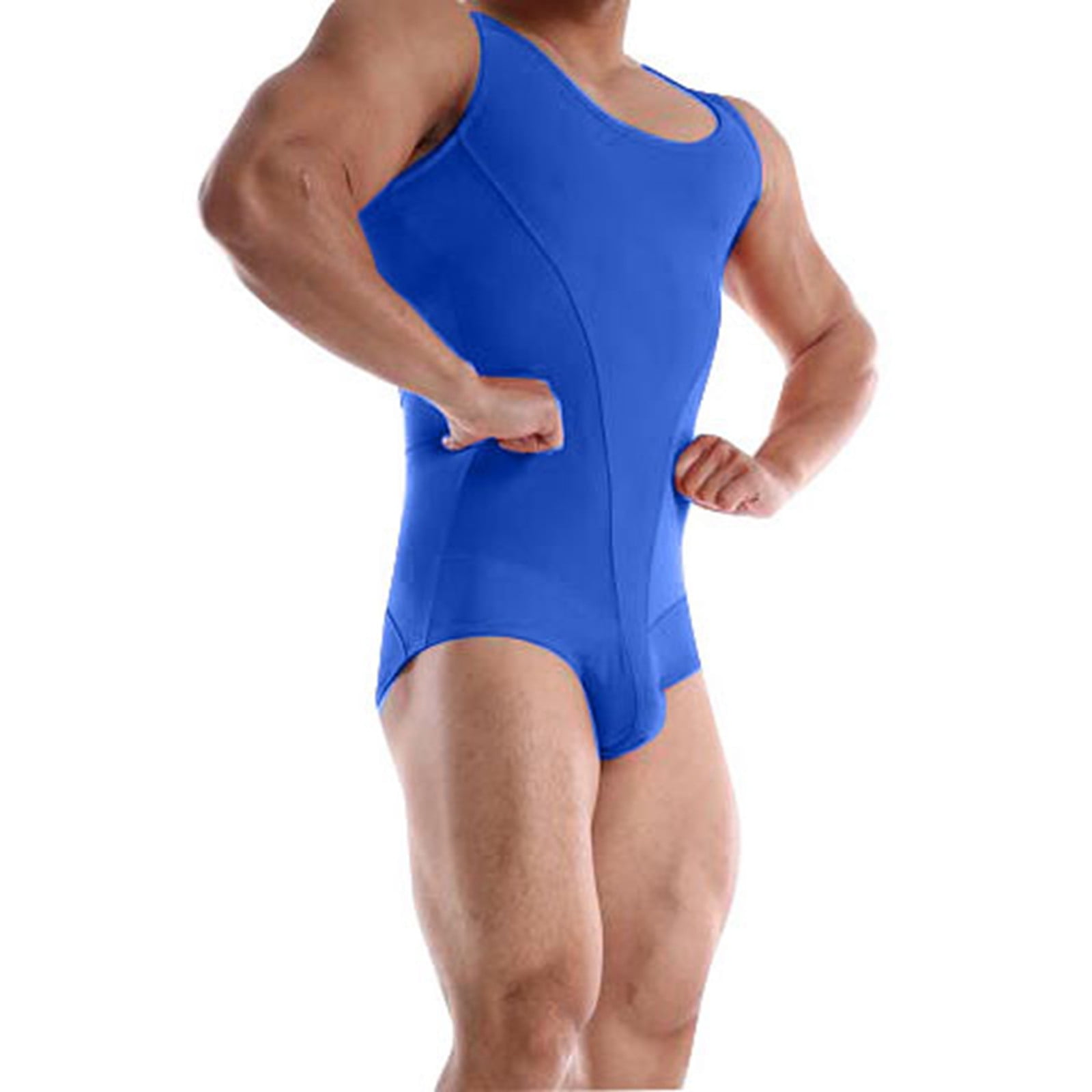 Hwmodou Men Jumpsuits Men'S Jumpsuit U Sexy Briefs Ice Silk Slim Fit Jumpsuit Men Office Work ...