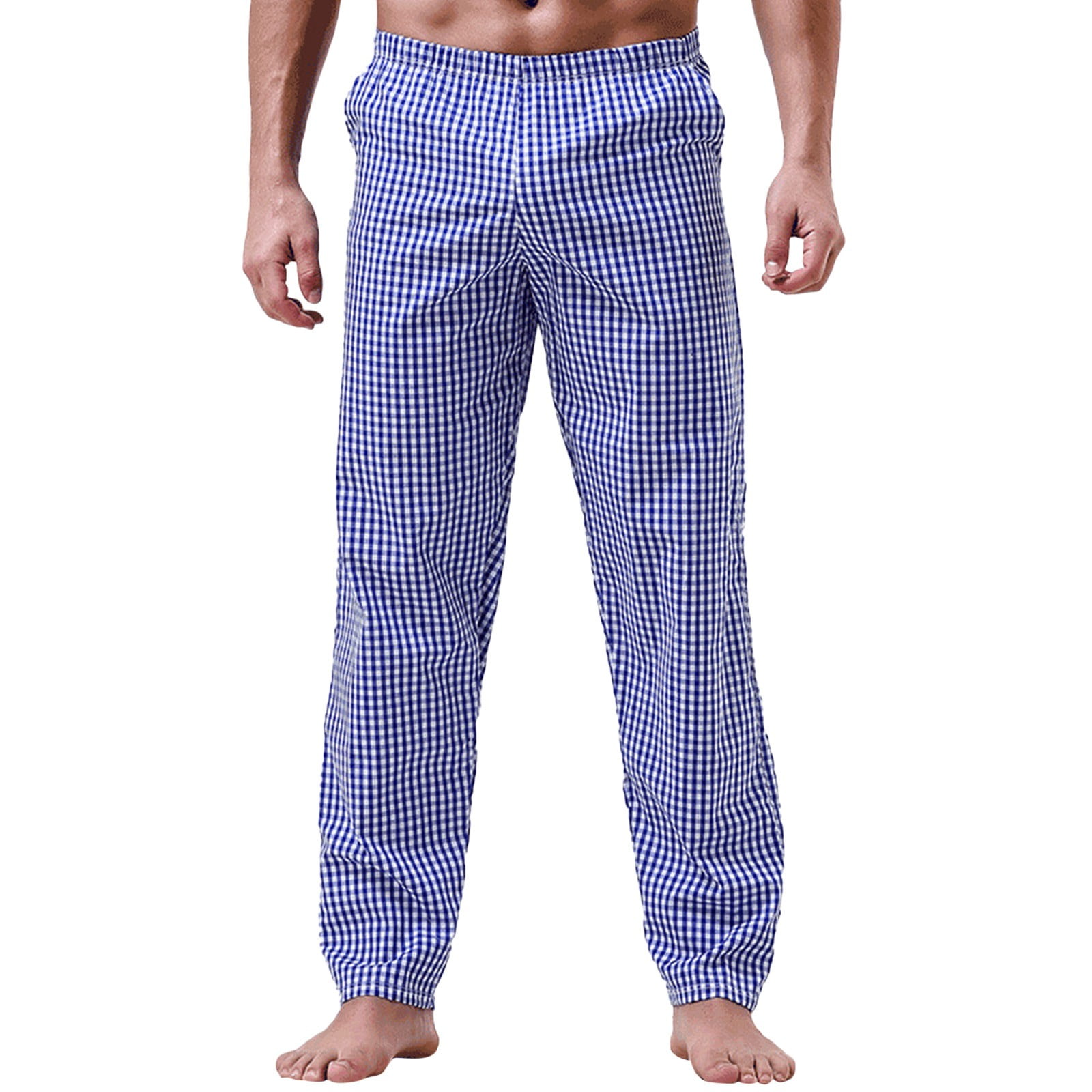 Hwmodou Men Leisure Pants Home Pants Cotton Thin Striped Pajamas Medium ...
