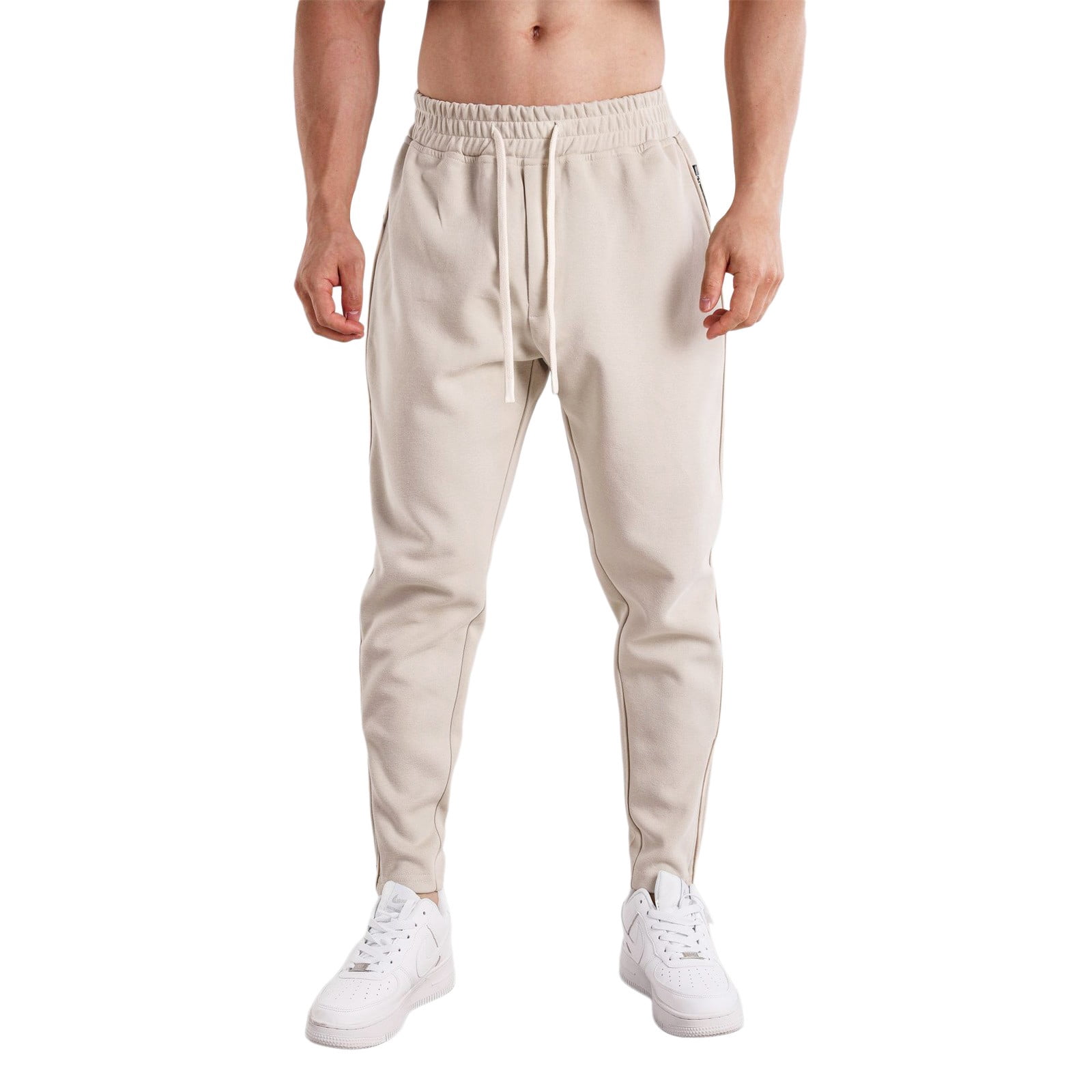 Hwmodou Men Leisure Pants Summer Fall Cotton Long Underwear Slim Zipper ...