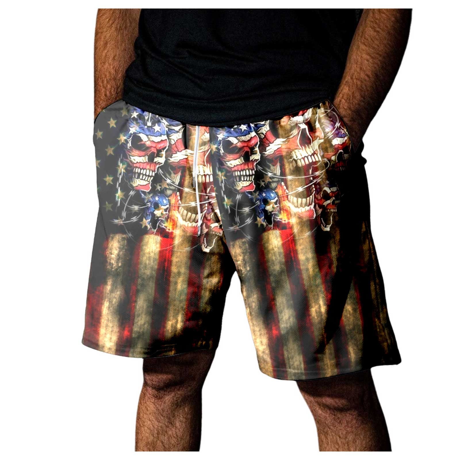 Hwmodou Men Spring Summer Shorts Colorful Beach Bottoms Soft Drawstring ...