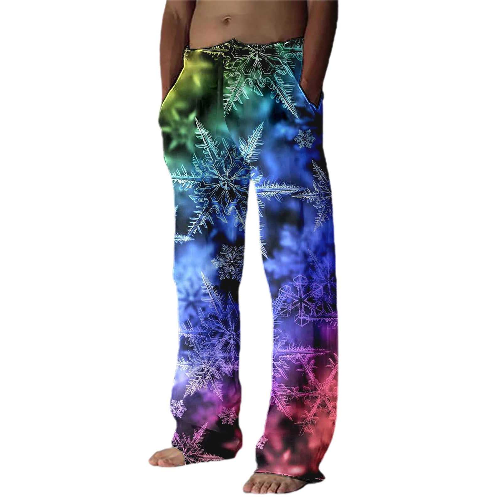 Hwmodou Mens Xmas Pants Christmas Casual Festive Special Tie Dye ...