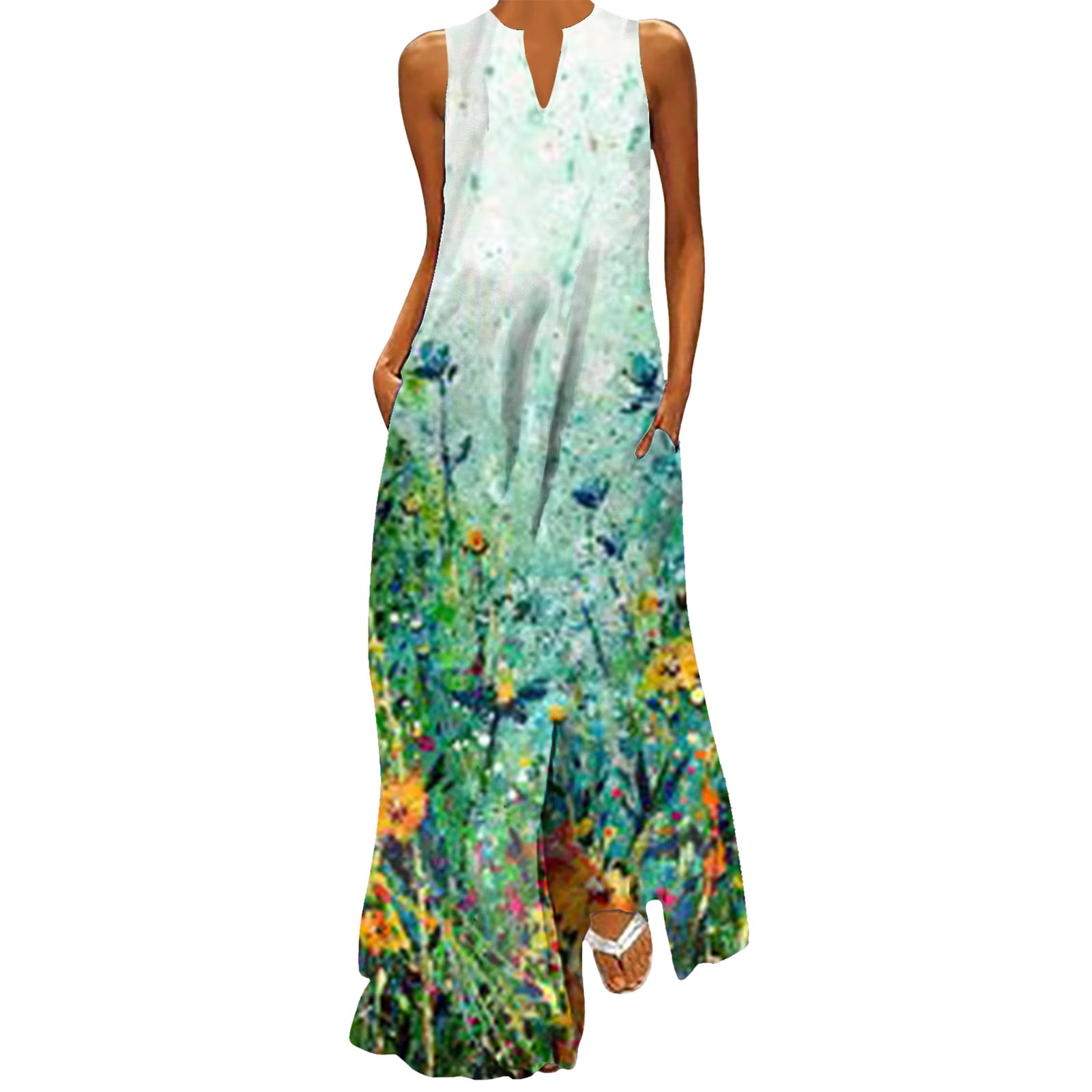 Hwmodou Summer Dresses Women 2024 Vintage Womens Summer Dress