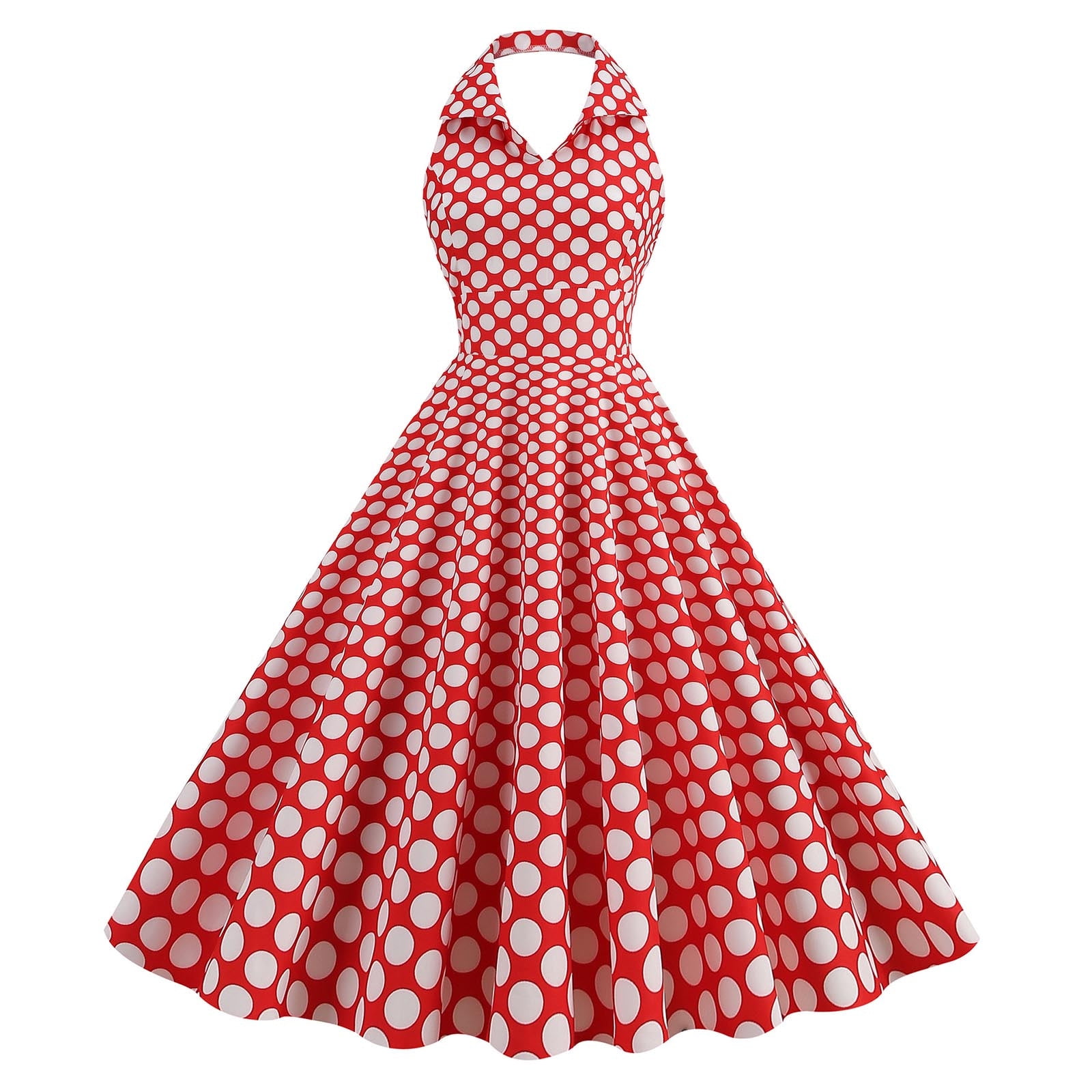 Hwmodou Summer Dresses Women 2024 Womens Elegant Vintage Rockabilly Dress For Women 1950s Style