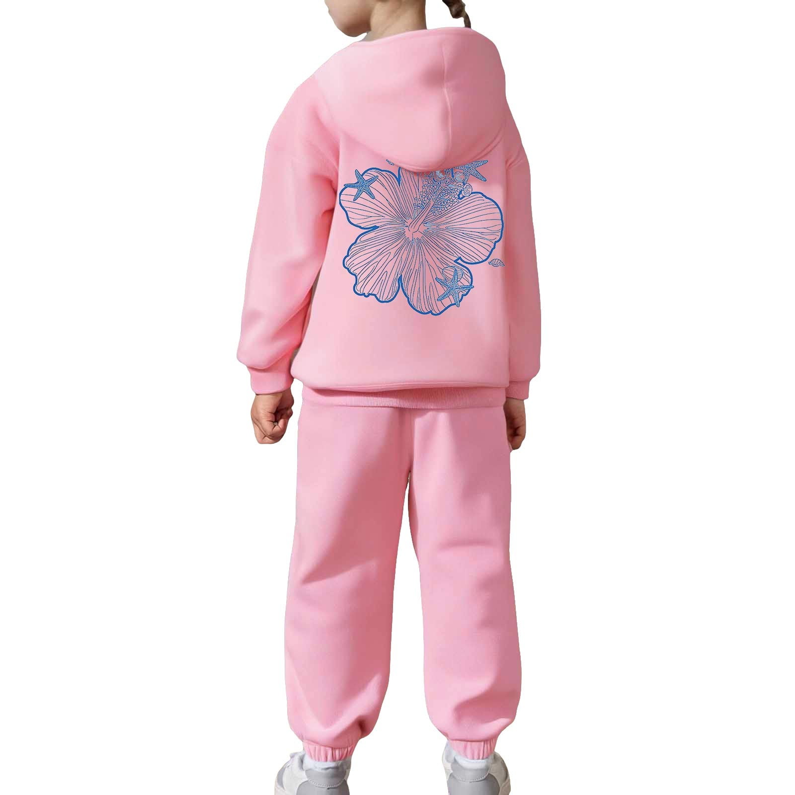 Hwmodou Toddler Girls 2 Piece Outfits Boy Girl Long Sleeve Solid Color ...