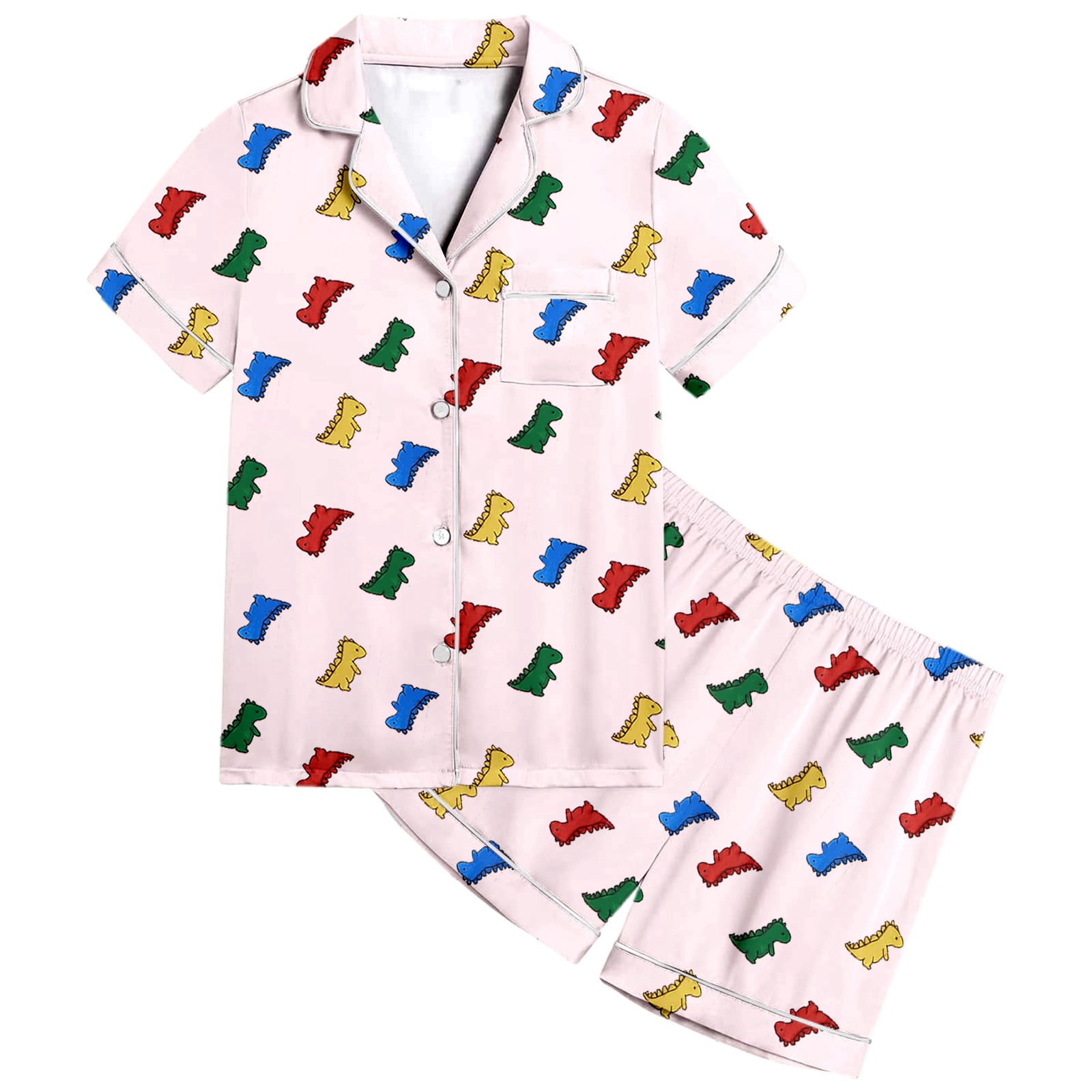 Hwmodou Toddler Girls 2 Piece Stretchy Pajamas Flowery Pattern Kids Boy ...
