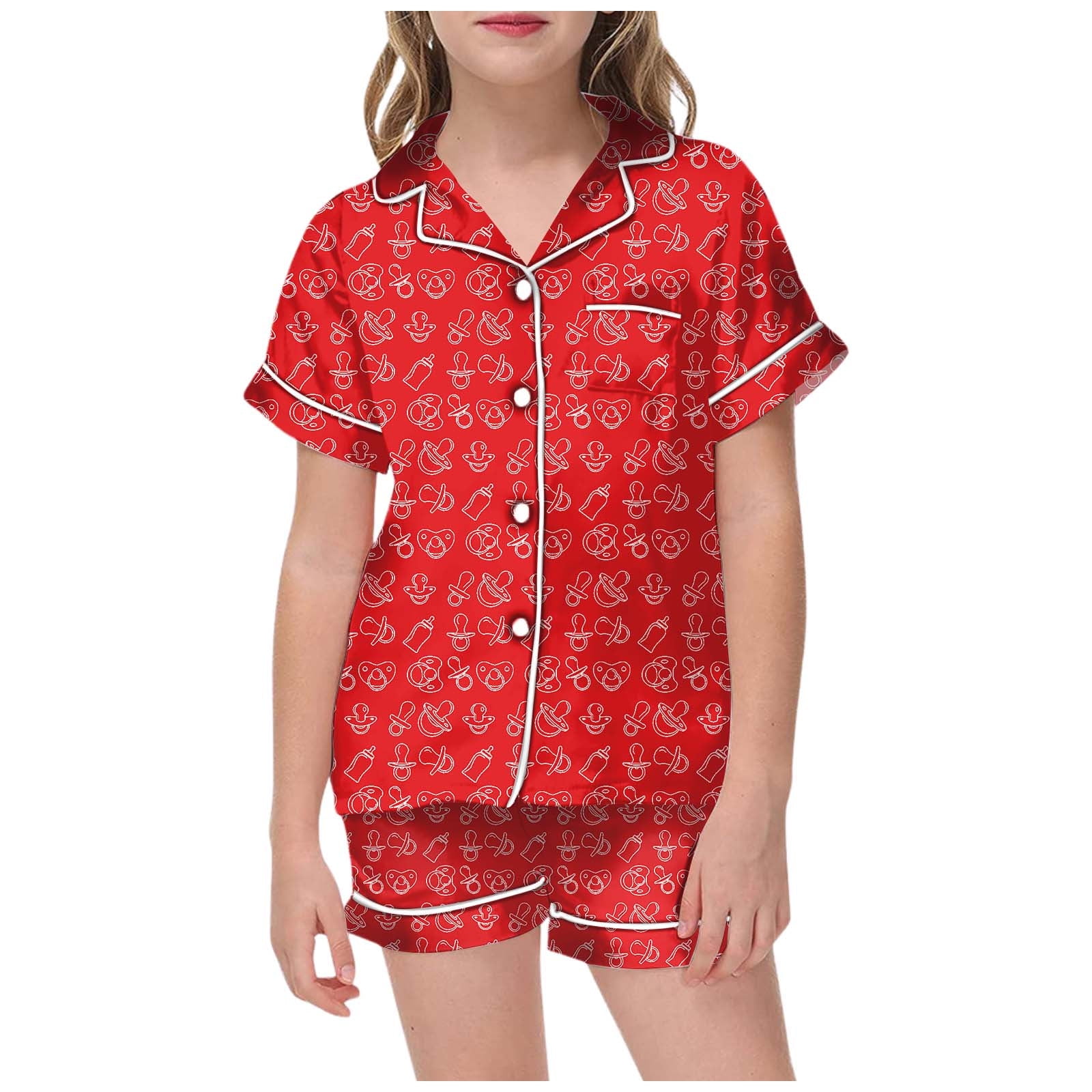 Hwmodou Toddler Girls 2 Piece Stretchy Pajamas Kid Diy Hand Painted ...