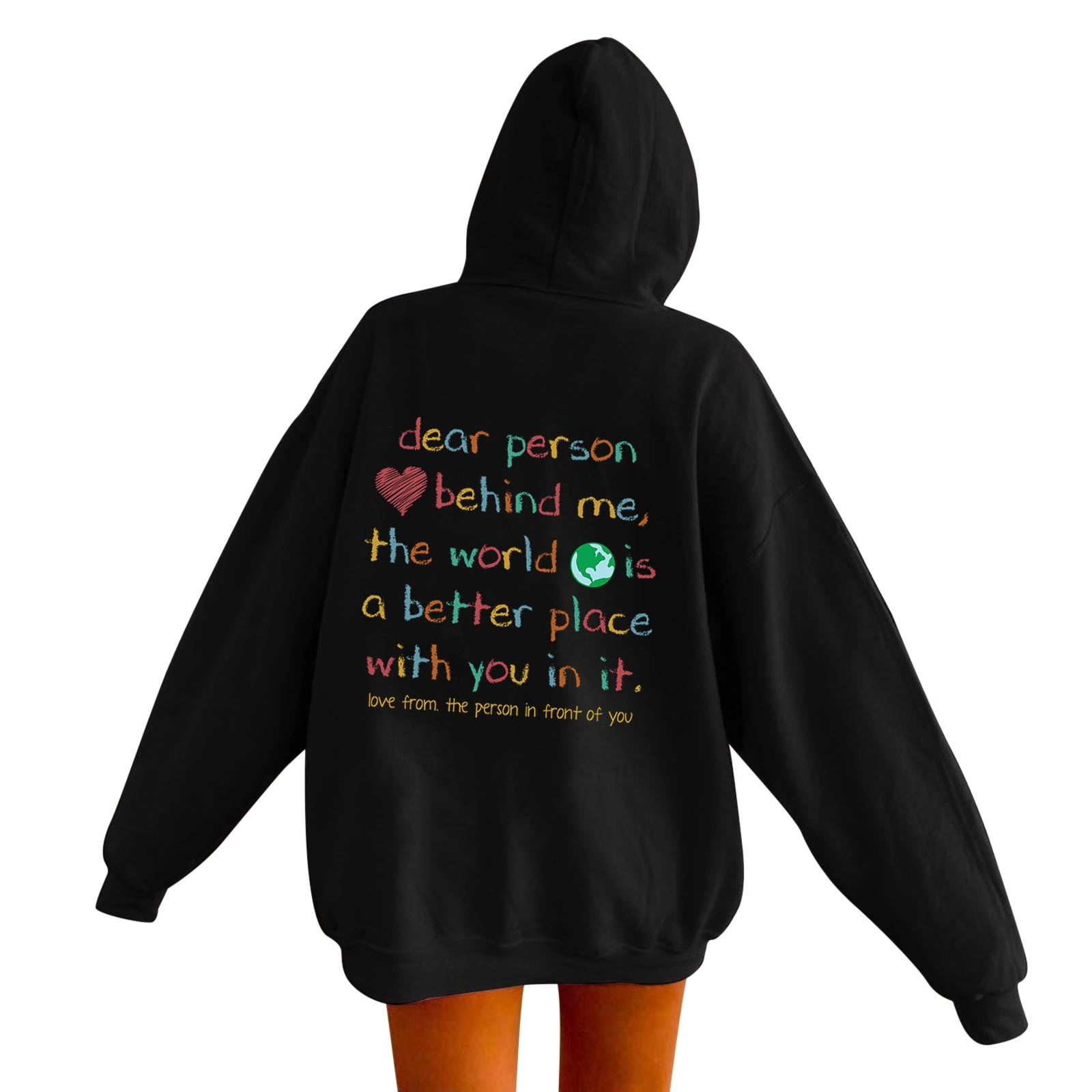 Hwmodou Women Hoodies Sweatshirts Letter Printed Long Sleeve Clothes ...