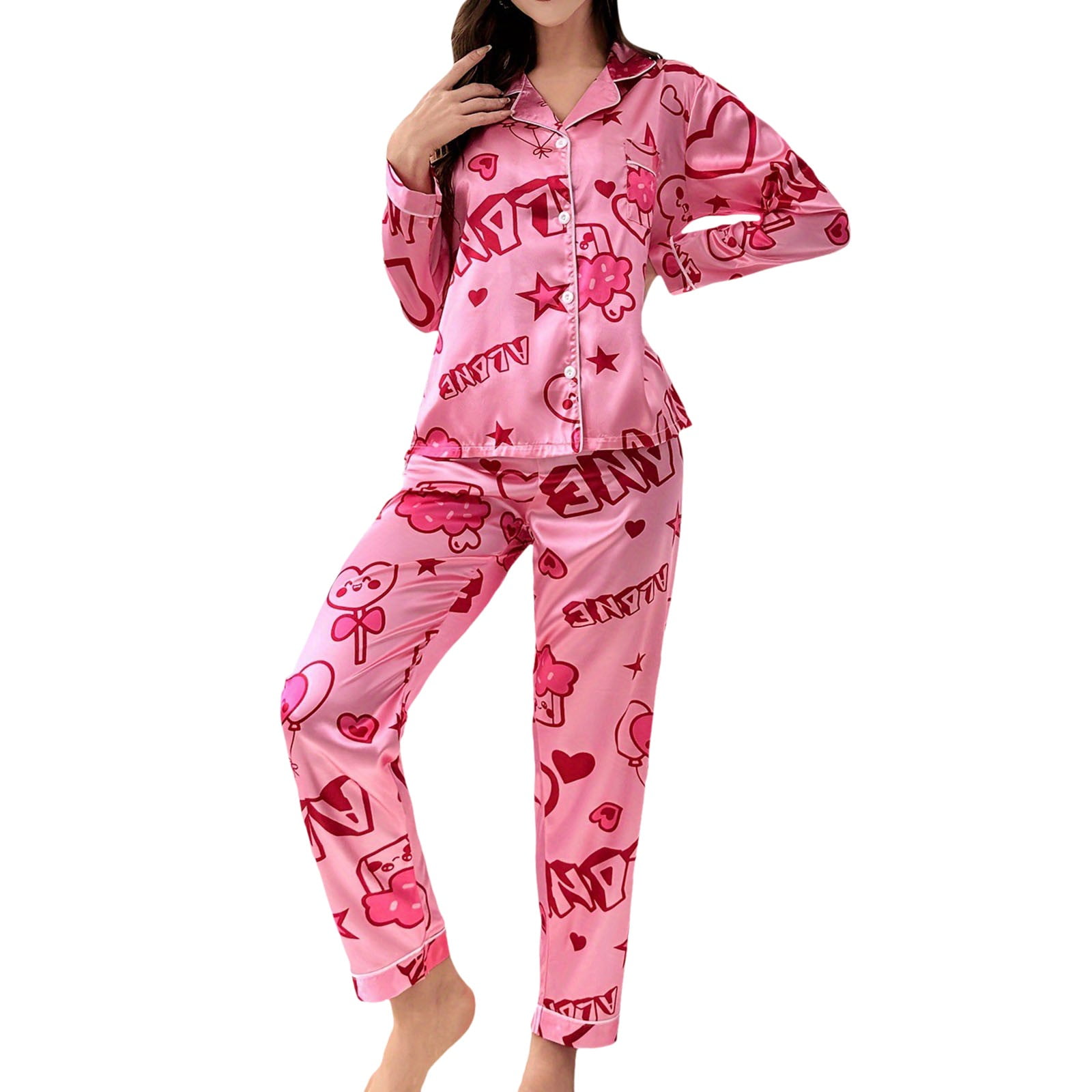 Hwmodou Womens Pajama Outfits Sets Women Pajamas And Pajamas Suits ...