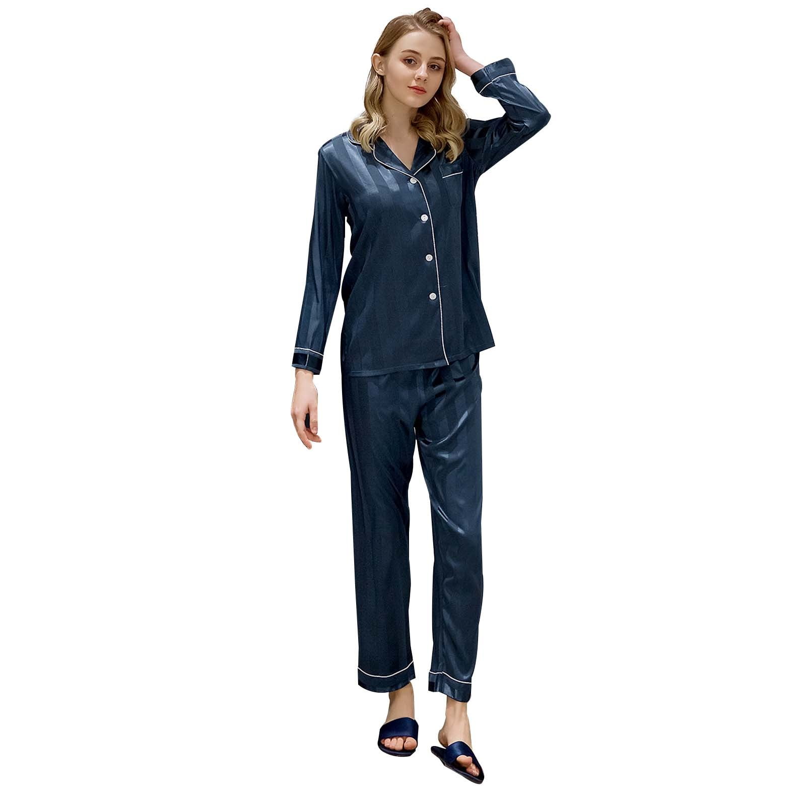 Hwmodou Womens Sleepwears Valentine's Day Love Heart Cute Printed Solid ...