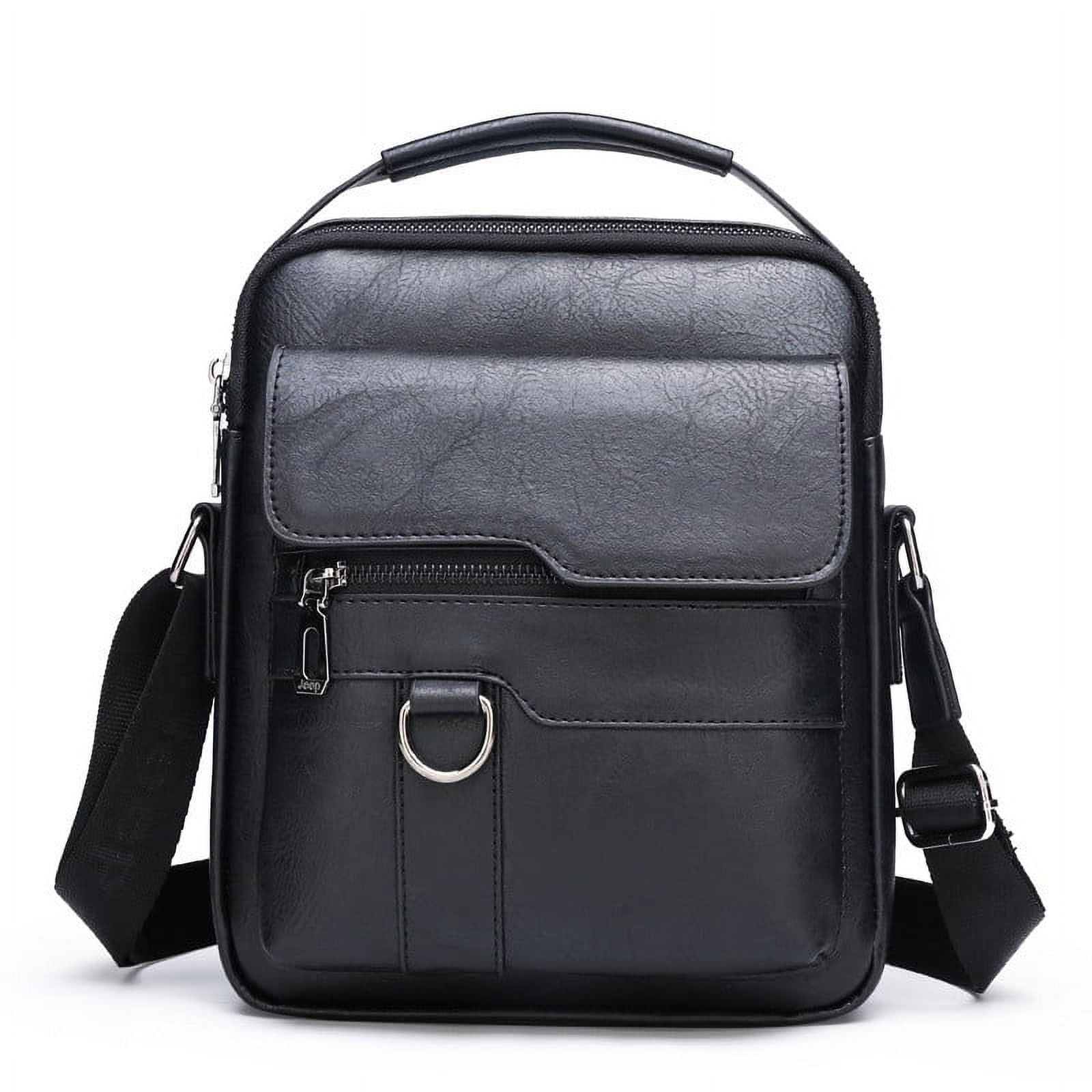 Hwuxmo Men's Messenger Bag,Portable Crossbody Shoulder Leather Bags ...