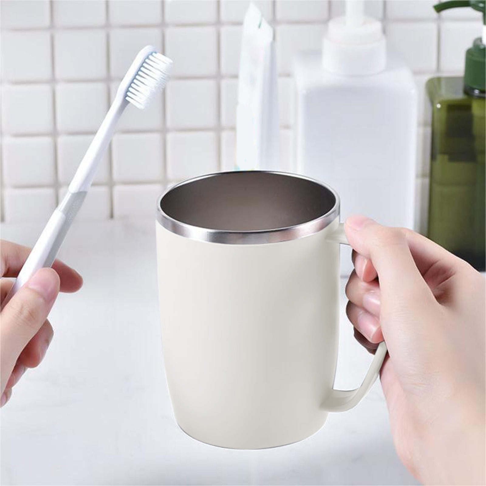 Hwuxmo Stainless Steel Mouthwash Cup High Appearance Level Couple ...