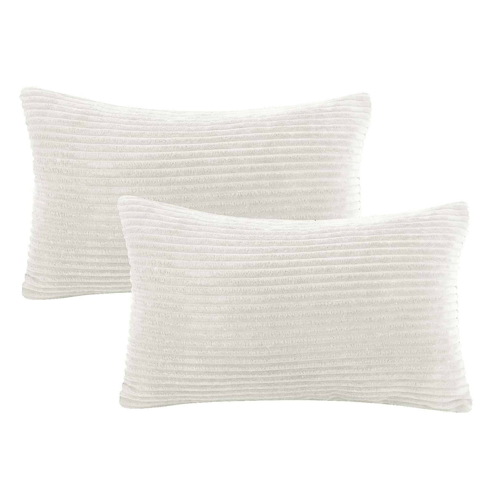 Hxdcxing Lumbar Corduroy Throw Pillow Covers Set of 2 for Couch Bed ...