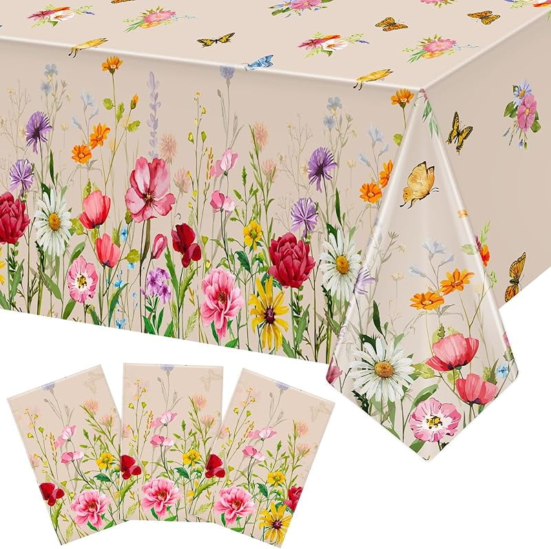 Hxezoc 3 Pack Disposable Plastic Mexican Serape Tablecloths, 54 x 108 ...