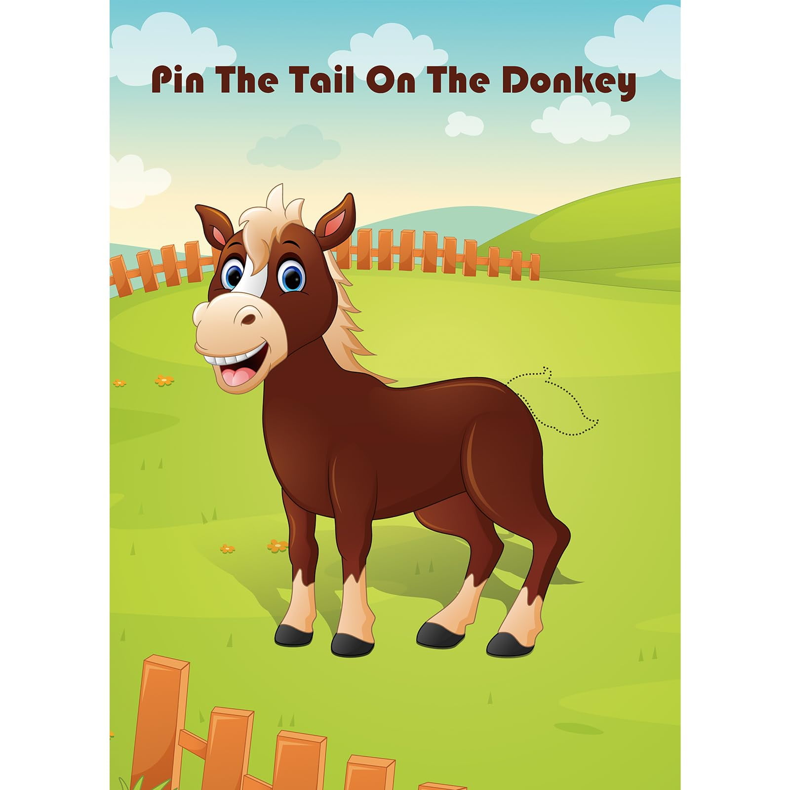 Hxezoc Pin The Tail MMF7 On The Donkey Party Game with 30 Pcs Tails ...