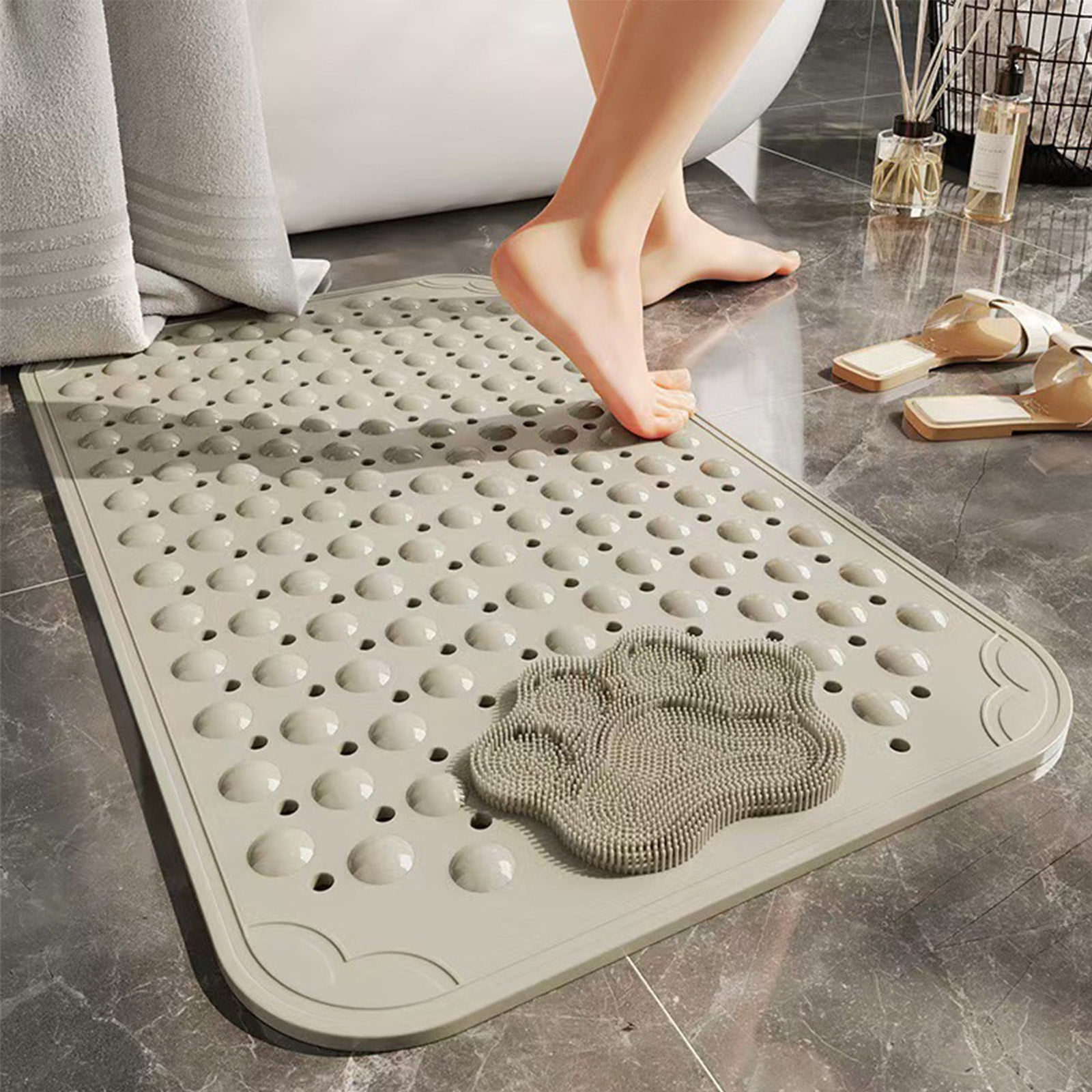 Hxlamzoo 1 Pc 27.56x15.75 Inch Non-Slip PVC Bathroom Antislip Mat with ...