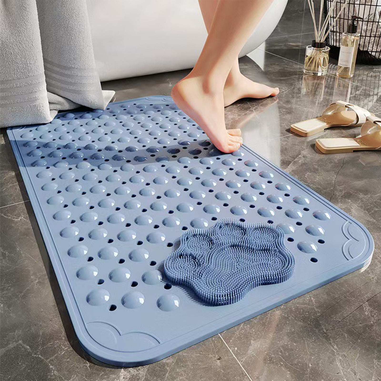 Hxlamzoo 1 Pc 27.56x15.75 Inch Non-Slip PVC Bathroom Antislip Mat with ...