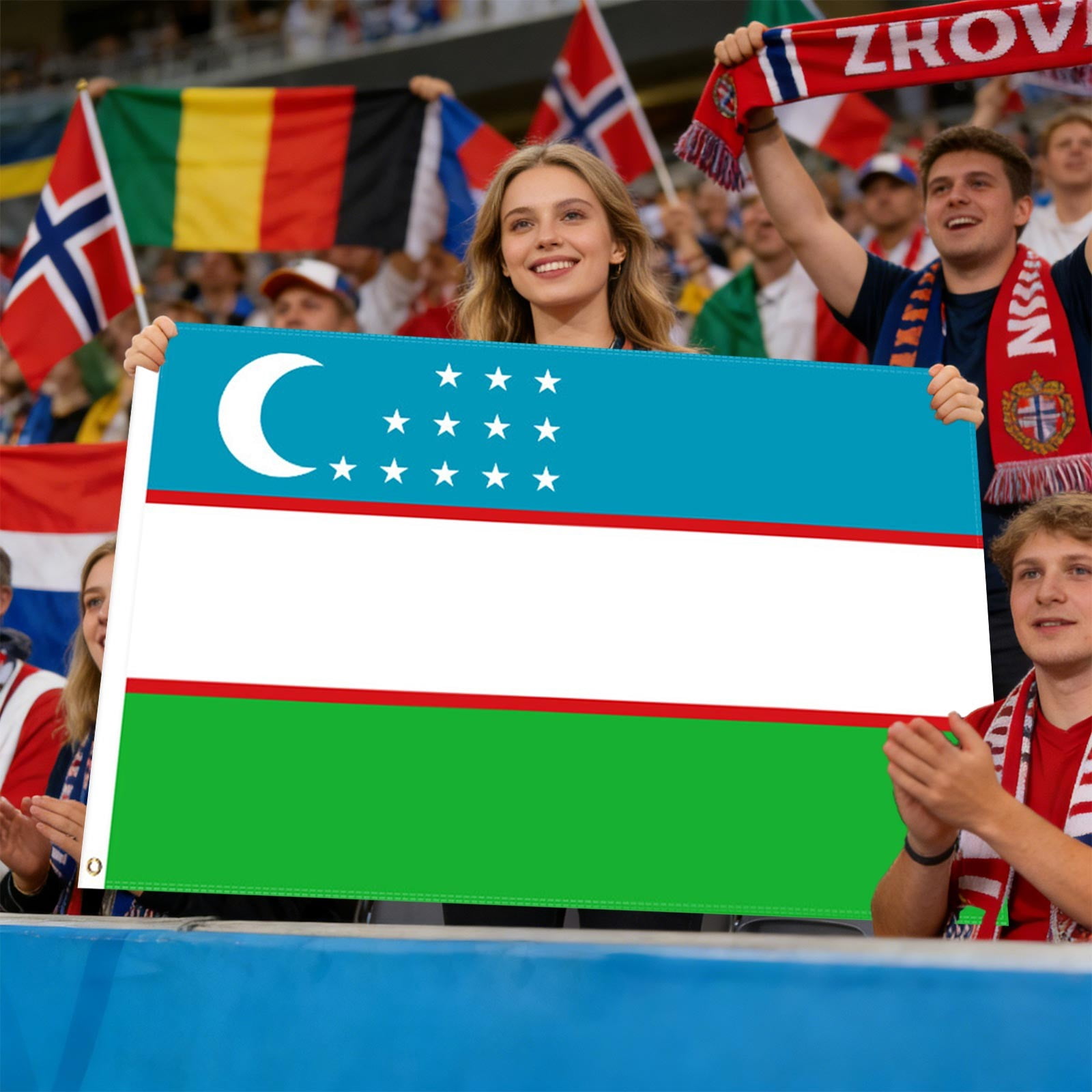 Hxlamzoo 1 Pcs Football Fan Flags Multicolor with Accurate Designs for ...