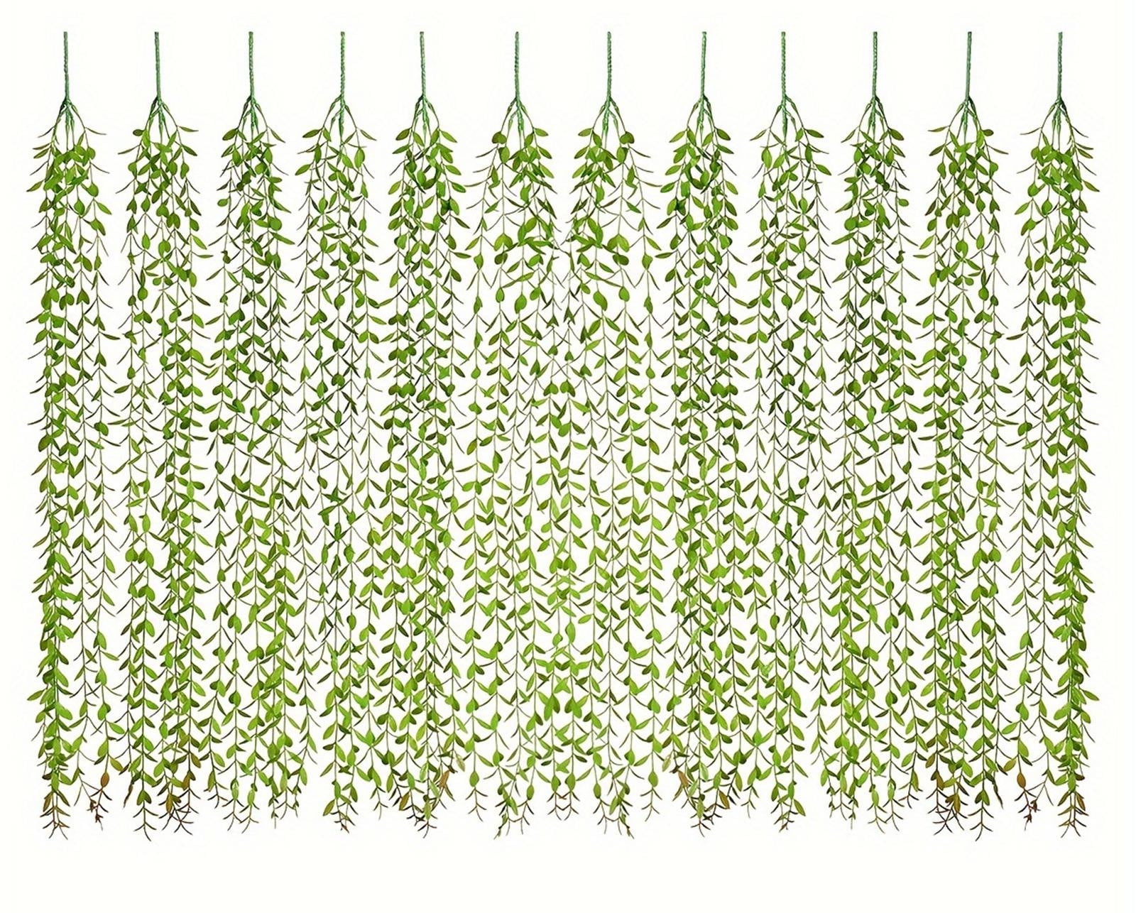 Hxlamzoo 12-Pack Artificial Wicker Vine Garland - Realistic Fake ...