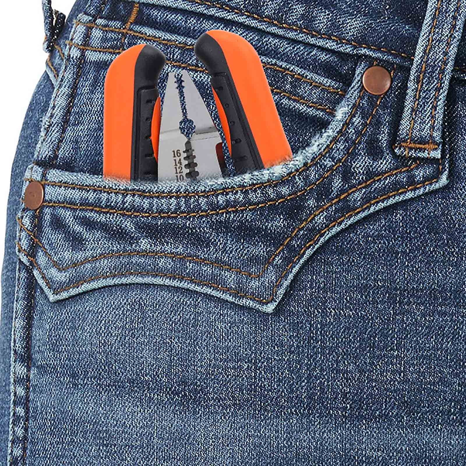 Hxlamzoo 12-in-1 Multifunctional Folding Wire Stripper Tool - High-Carbon Steel Construction ...