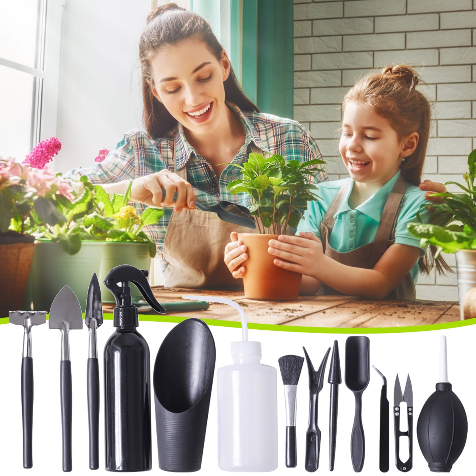 Hxlamzoo 13-Piece Garden Hand Tool Set, Garden Hand Tools for Weeding ...