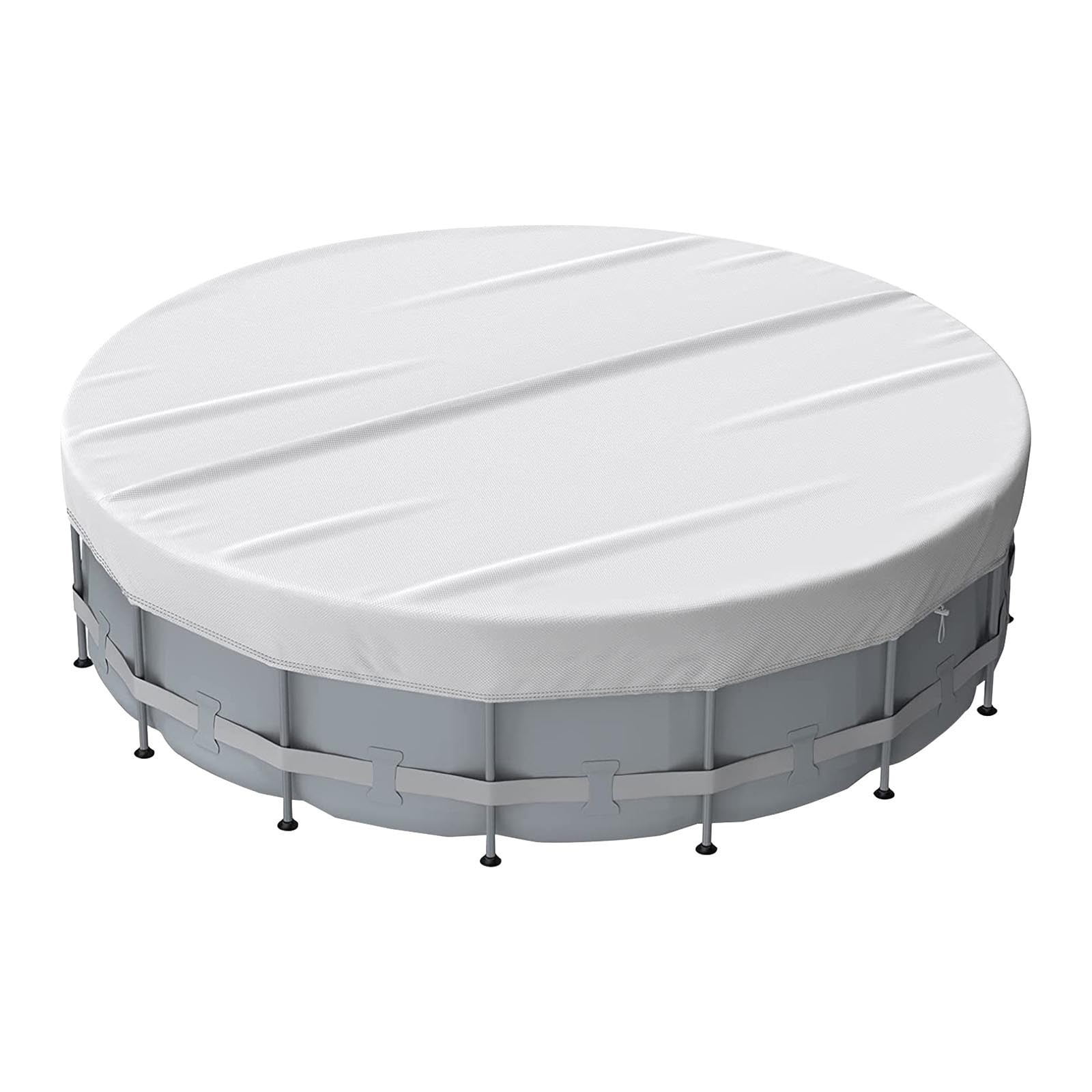 Hxlamzoo 144-Inch Heavy-Duty Weatherproof Circular Pool Cover, 185g ...