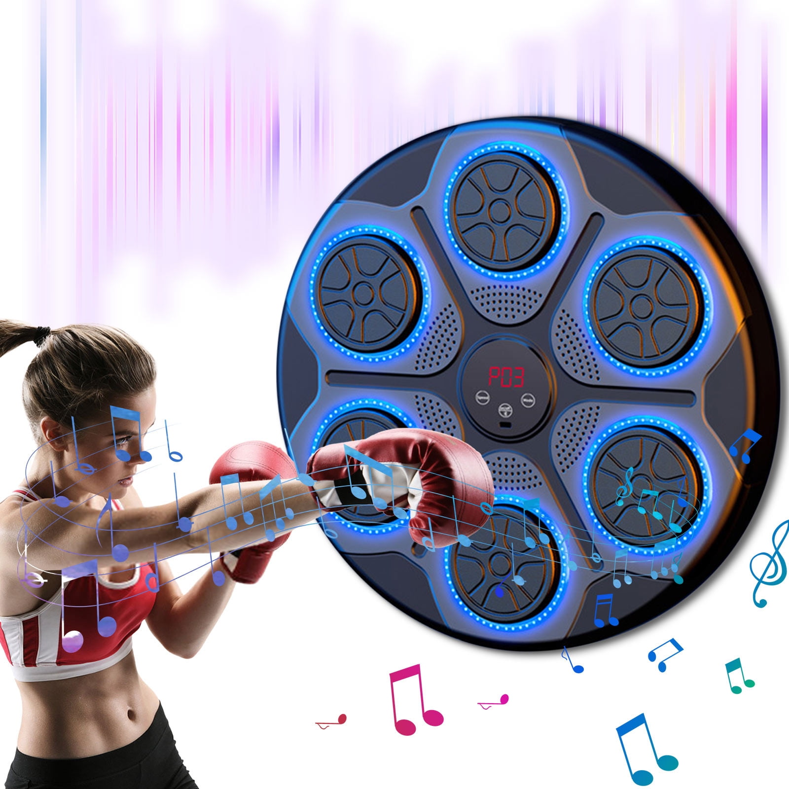 Hxlamzoo 2025 Music Boxing Machine for Kids, Smart Bluetooth Boxing ...