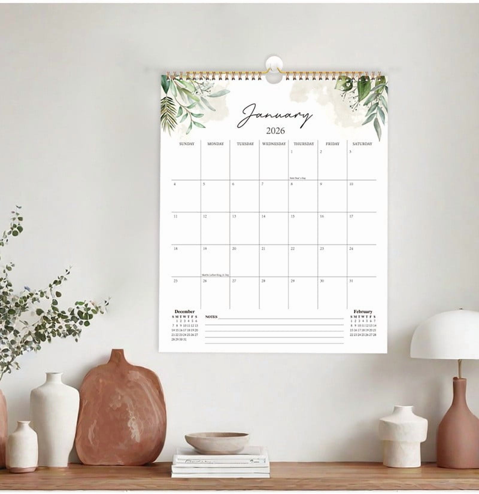 Hxlamzoo 2026 Wall Calendar Vertical Design with Ample Writing Space ...