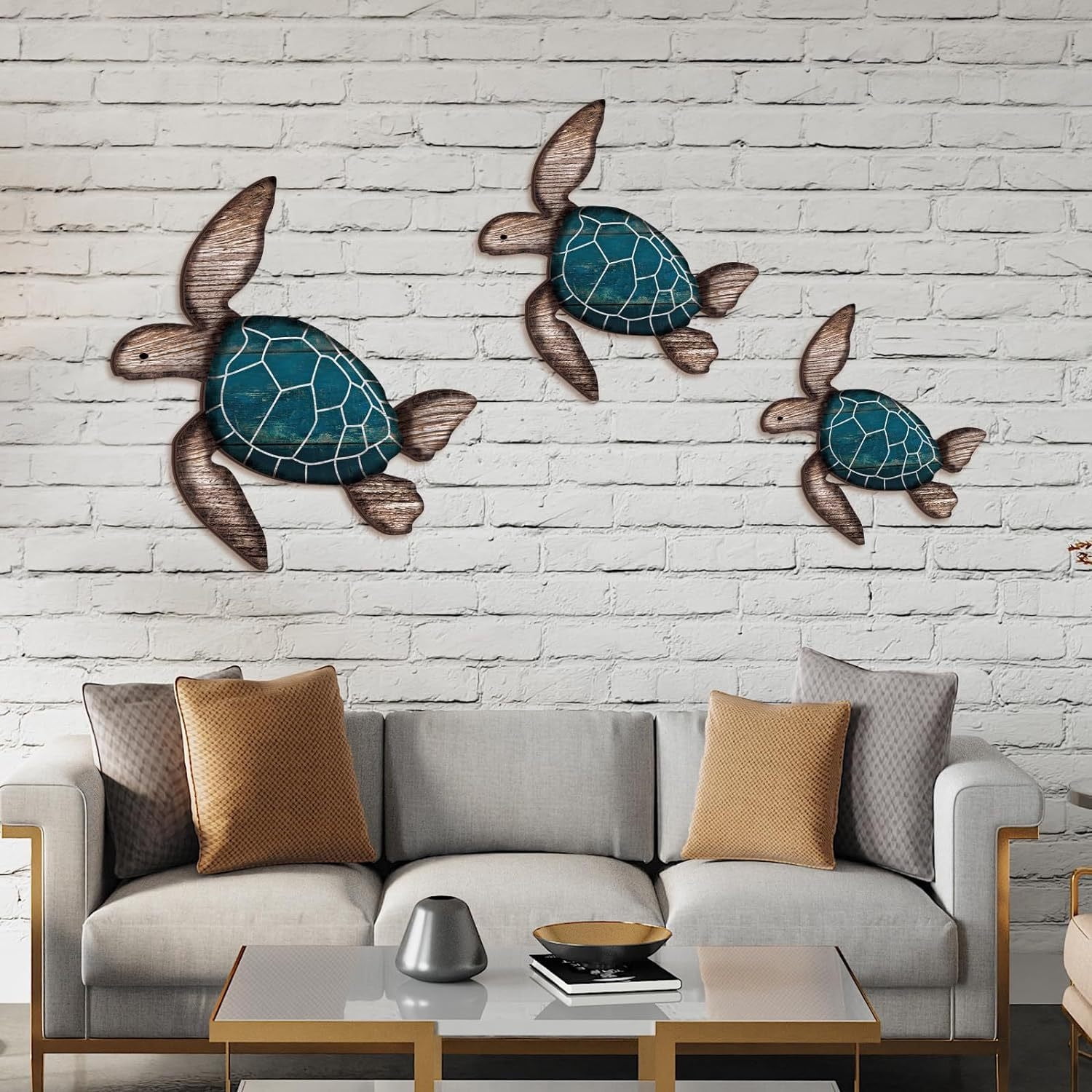 Hxlamzoo 3 Sizes Sea Turtle Wall Stickers Decor Wall Art Farmhouse ...