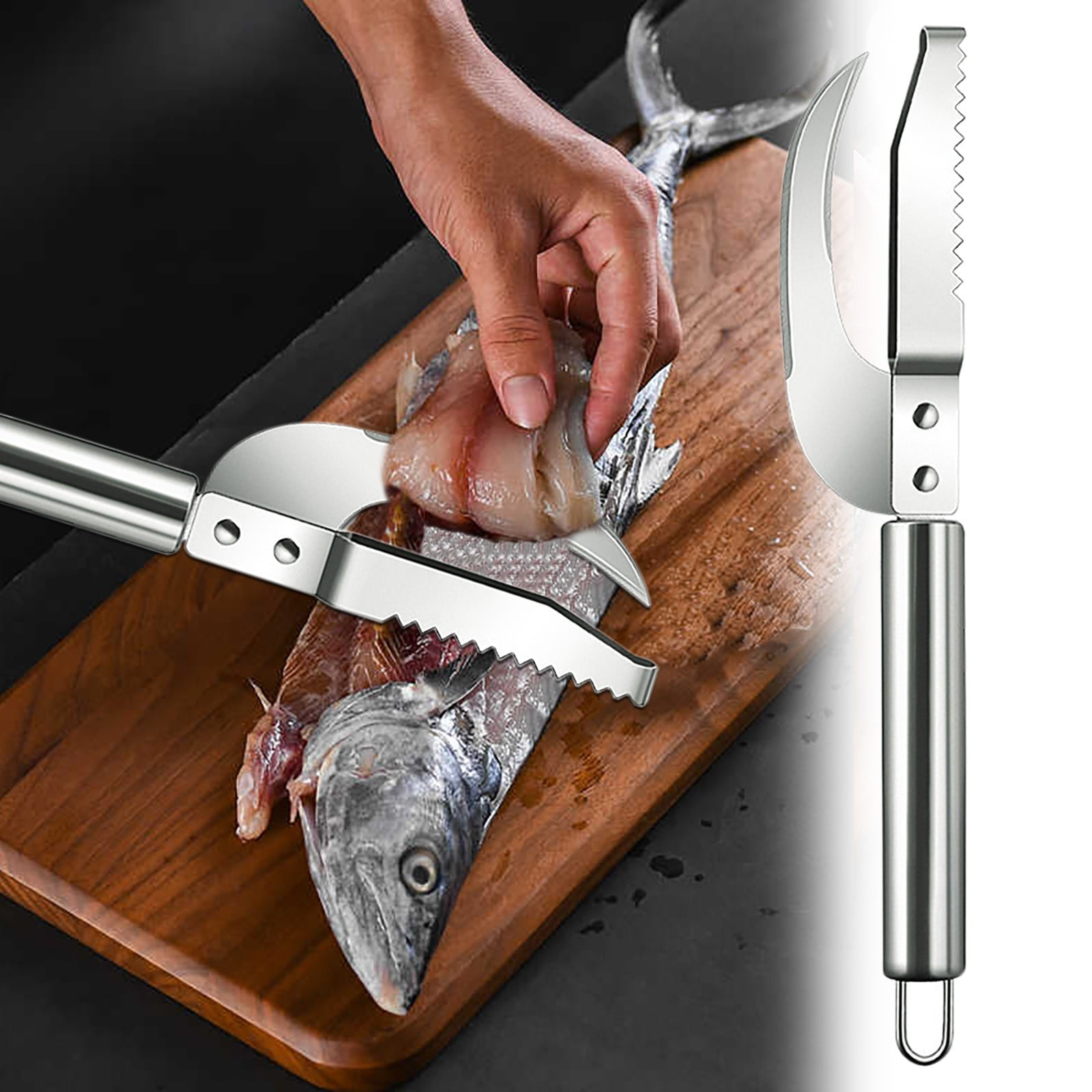 Hxlamzoo 3-in-1 Fish Scaler Remover Cutter,Fish Knife,Fish Hanging ...