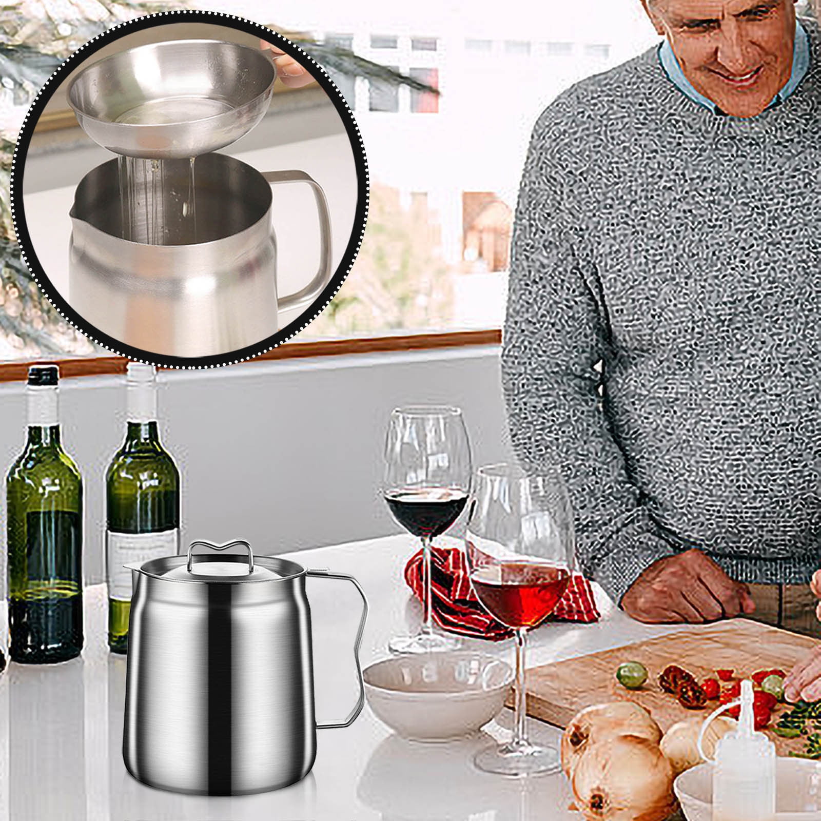 Hxlamzoo 304 Stainless Steel Large Capacity Versatile Oil Filter Vessel ...