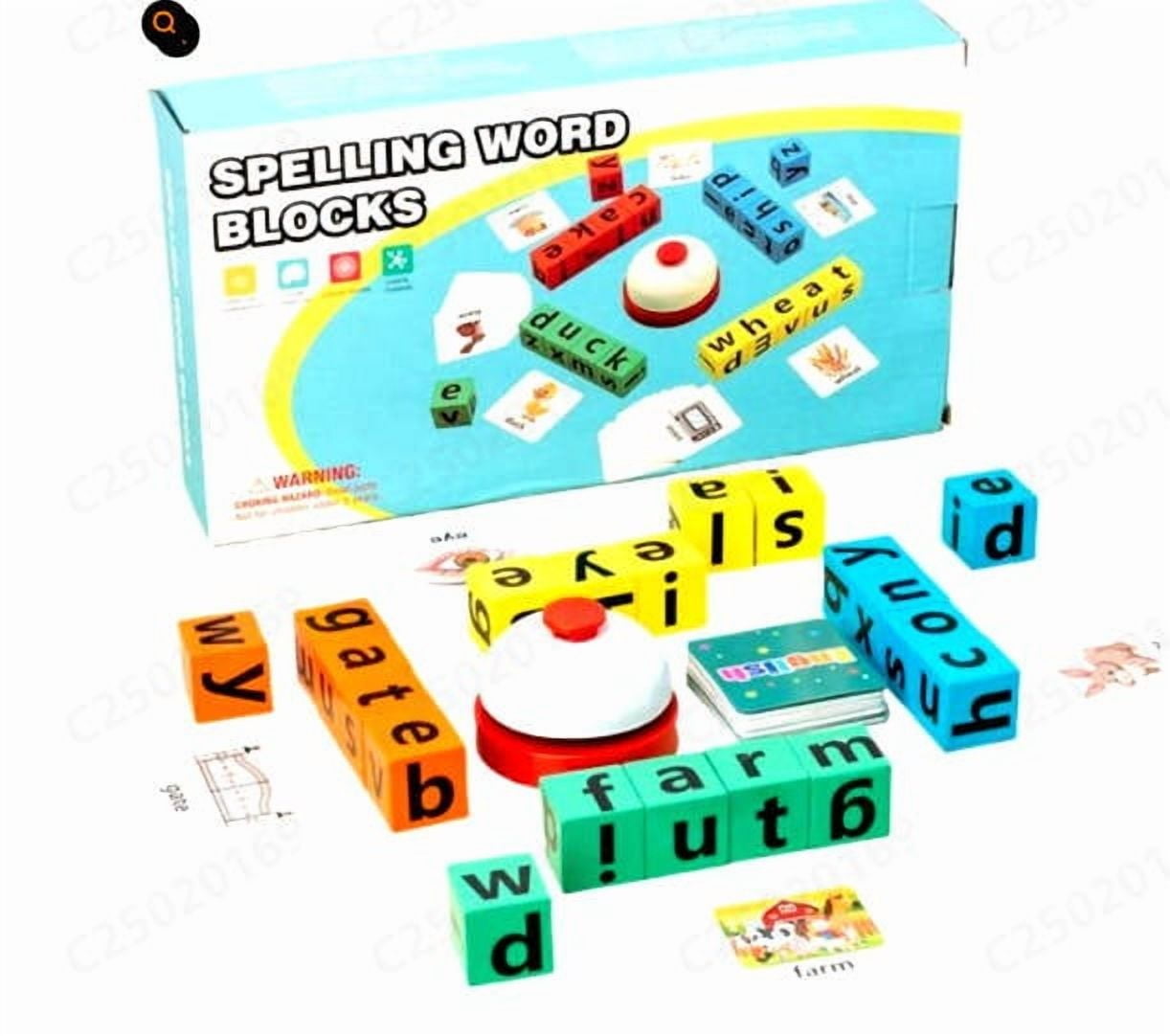 Hxlamzoo 60 Pcs Dice Words Game Set with Letter Dice, Rounded Corners ...