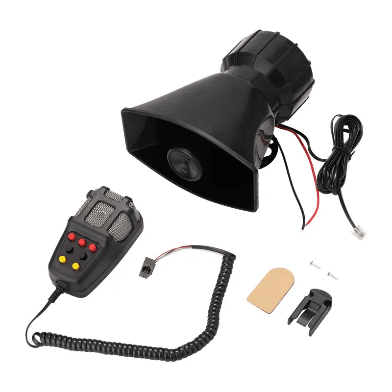 Hxlamzoo 7-Tone Car Alarm Siren with PA System & 12V Vehicle ...
