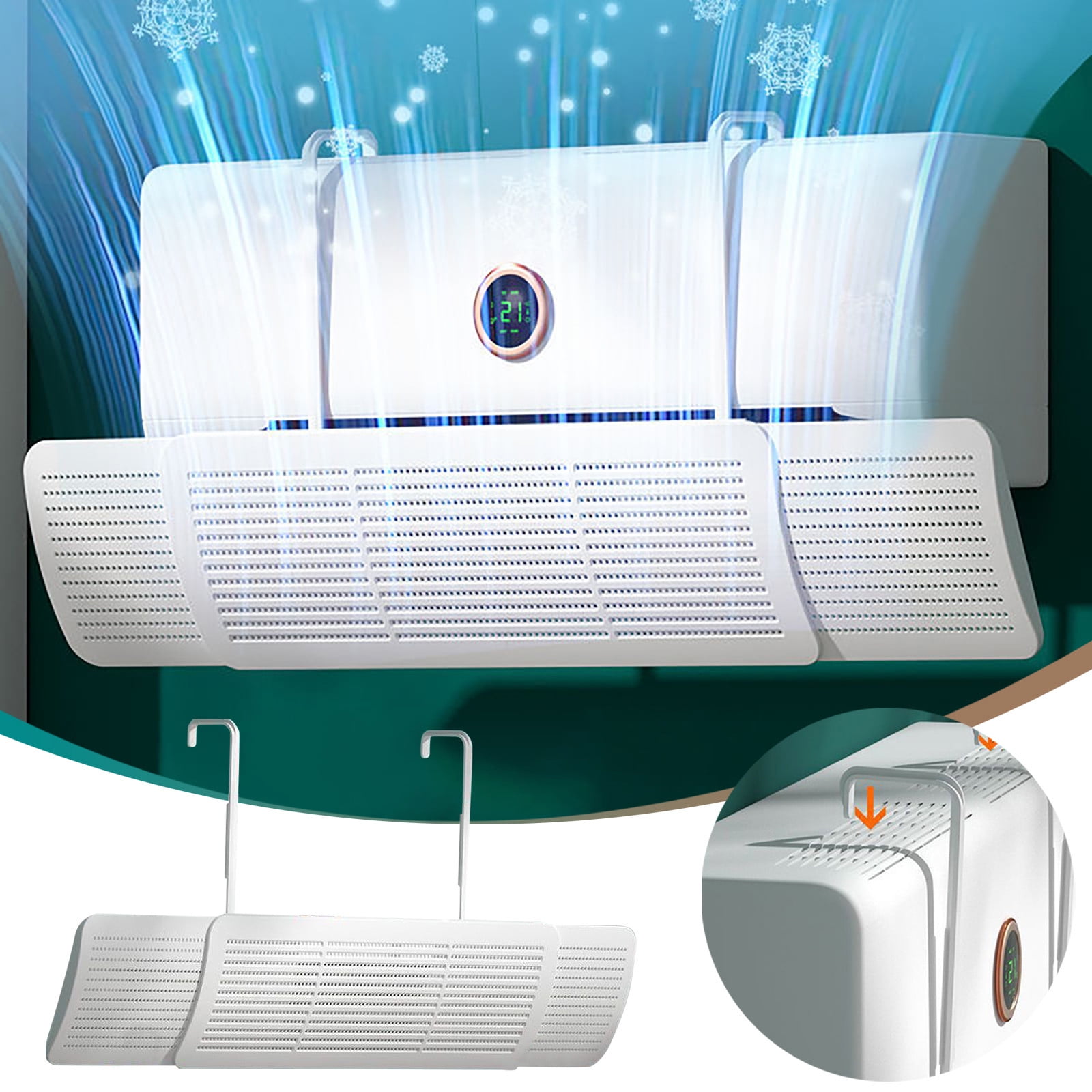 Hxlamzoo Air Conditioner Deflector, Universal Retractable Confinement ...