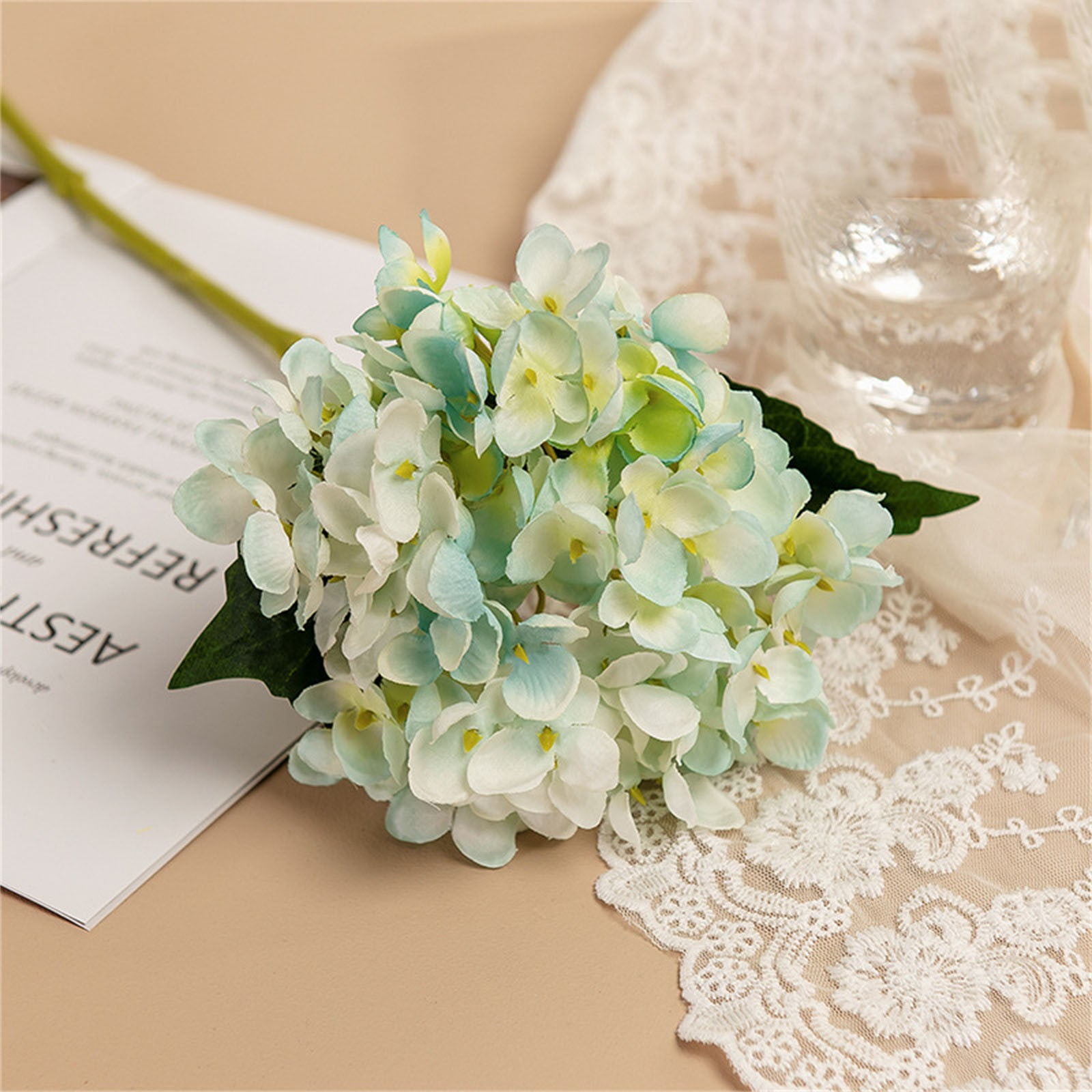Hxlamzoo Artificial Hydrangea Flower 鈥?Realistic Home Decor & Wedding Fake Bloom for Bouquets ...