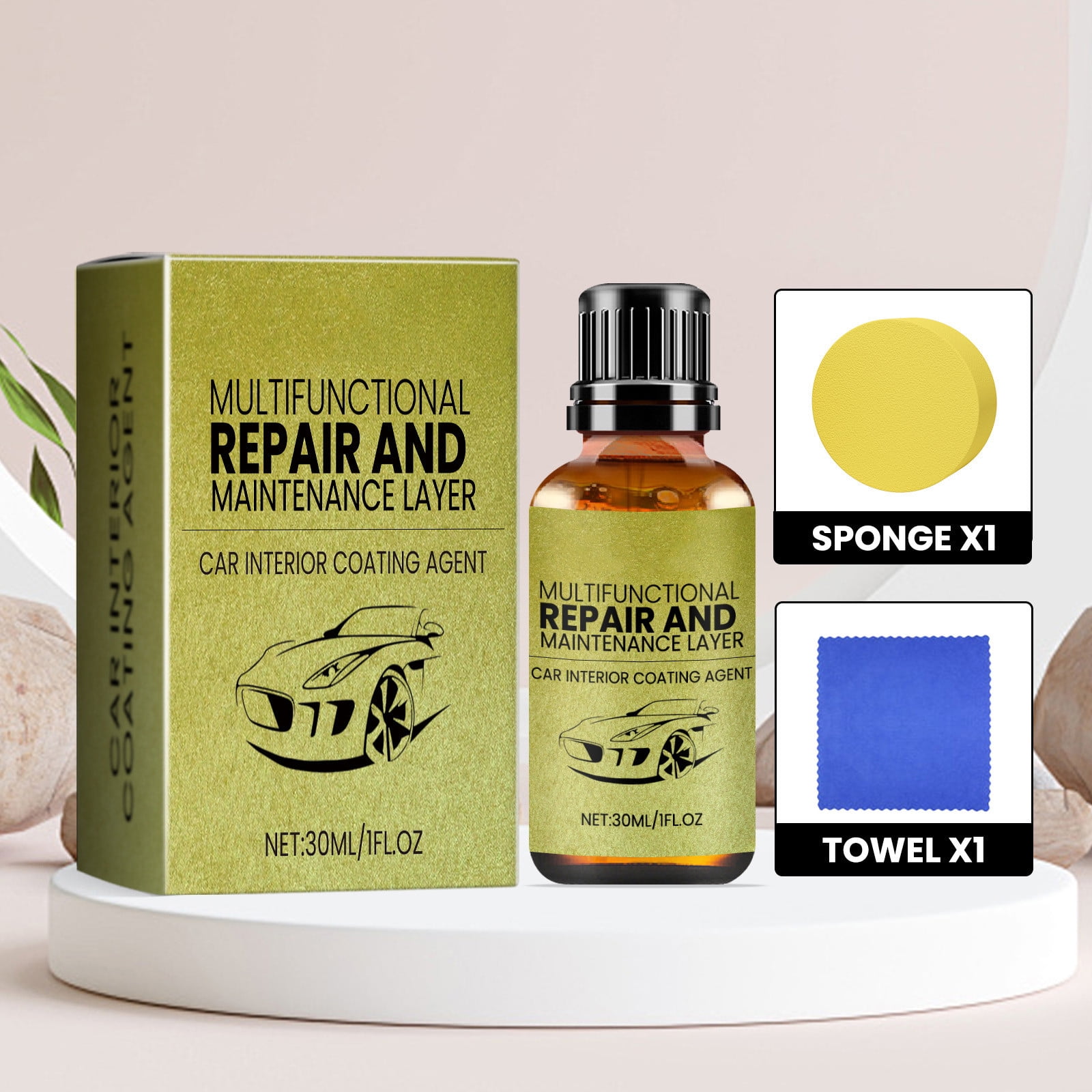 Hxlamzoo Car Interior Coating Agent Car Interior Refinishing Coating Agent Plastic Parts ...