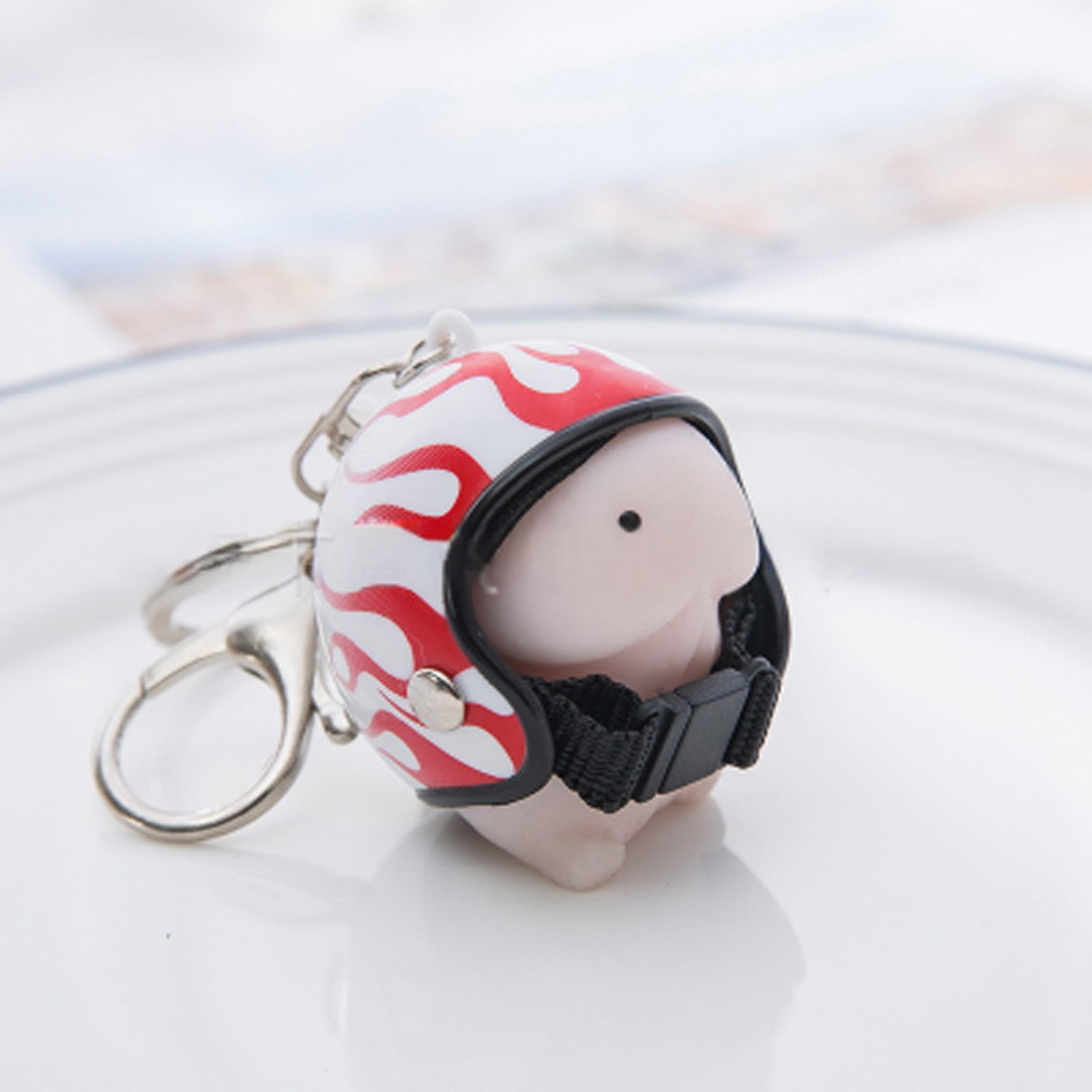 Hxlamzoo Car Mirror Hanging Accessories, Cute Mini Dumpling with Helmet ...
