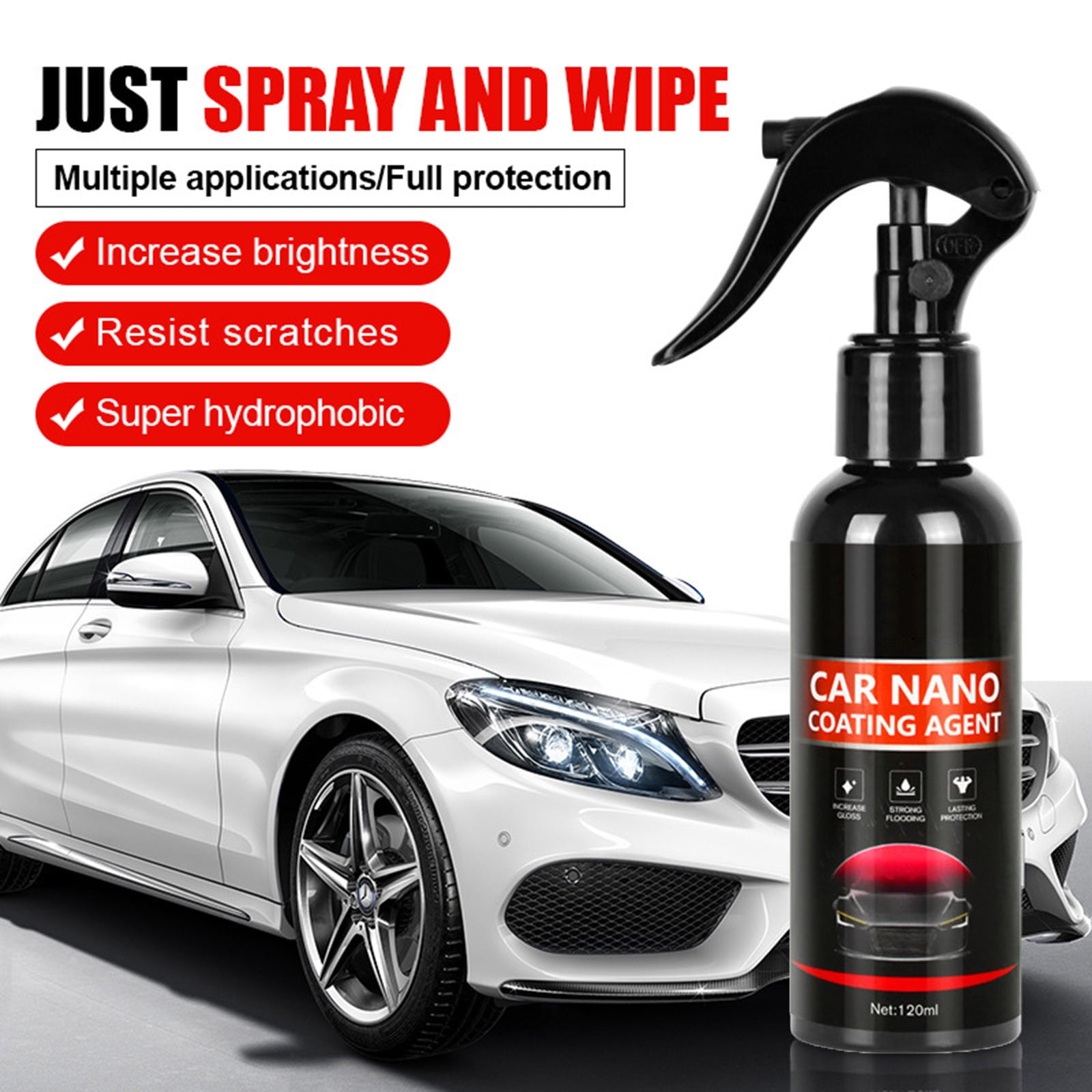 Hxlamzoo Car NanoPlating Crystal Repairing Spray Liquid Wax Hand Spray Coating Wax 120ML ...