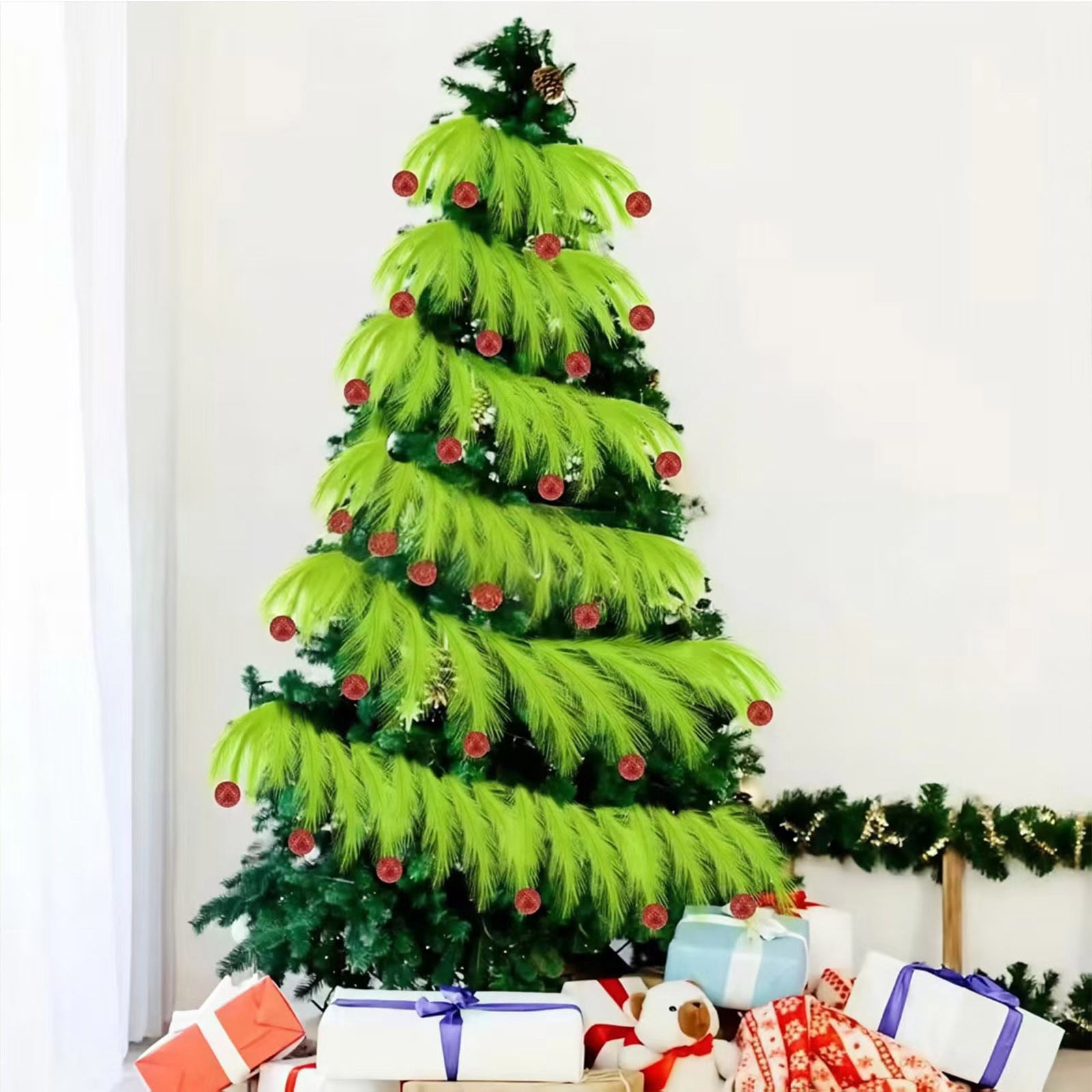 Hxlamzoo Christmas Garland with Realistic Pine Needle Texture ...