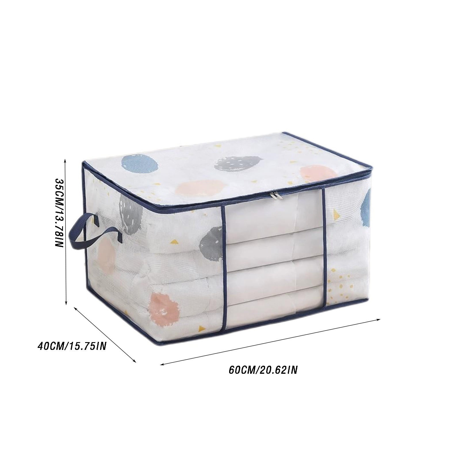 Hxlamzoo Clear Storage Bags 84L Foldable with Zipper and Handle Closet ...