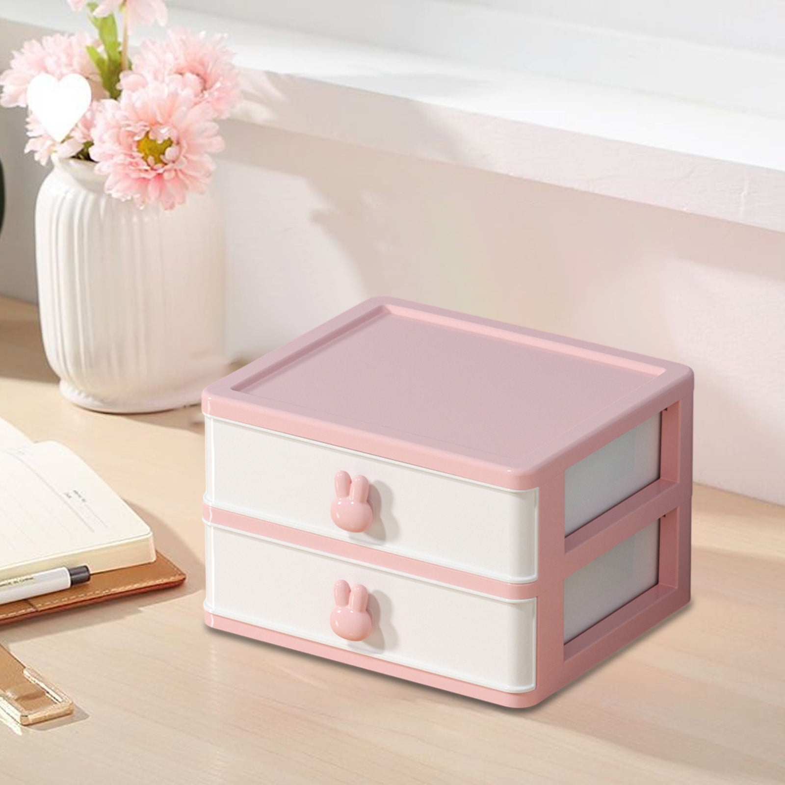 Hxlamzoo Desktop Storage Box Drawer Style Storage Box Student ...